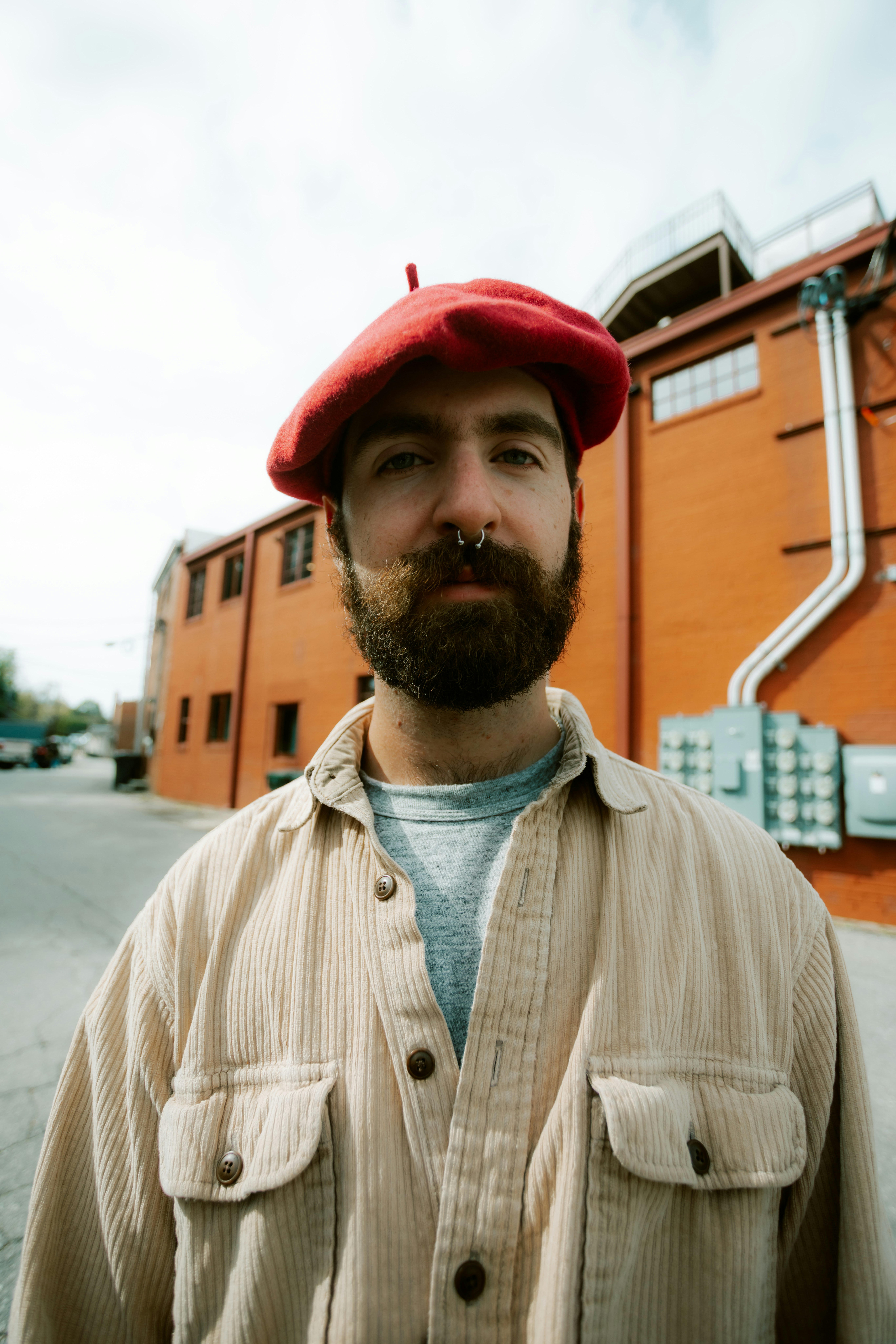 Urban Expression: A Portrait in Red