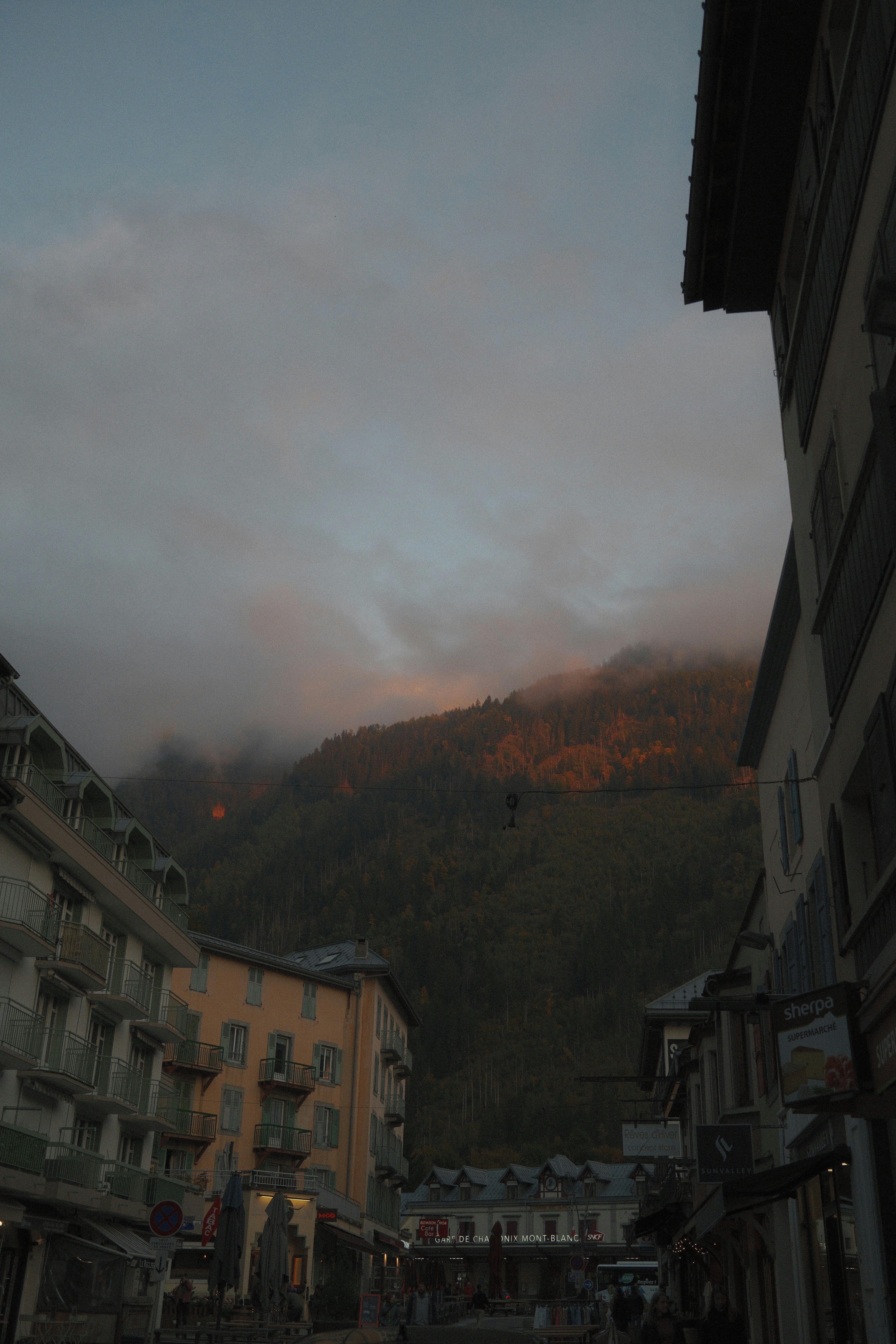 Twilight's Embrace on Alpine Streets