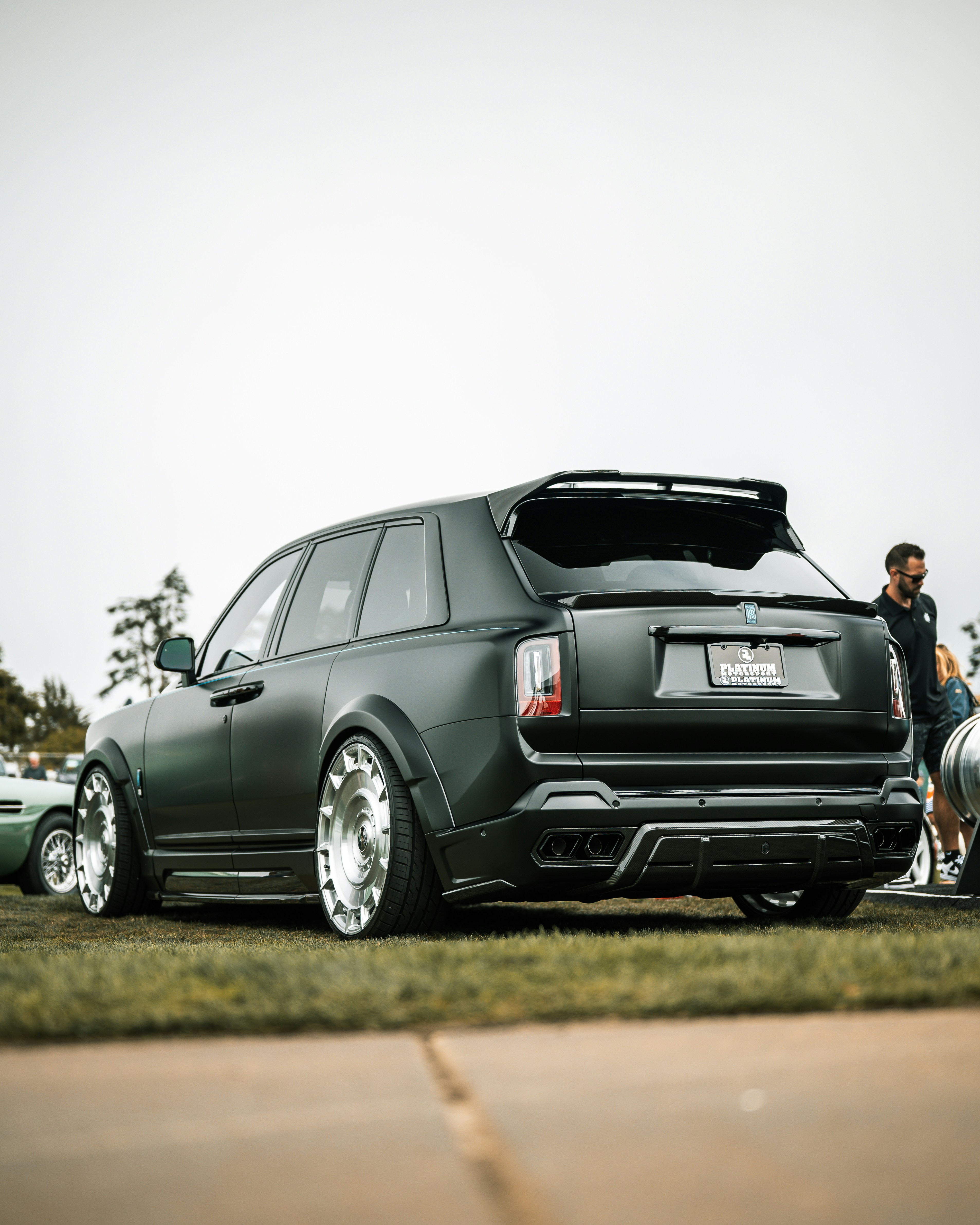 Matte-Stance Marvel: A Low-Slung SUV Dominates a Quiet Car Meet