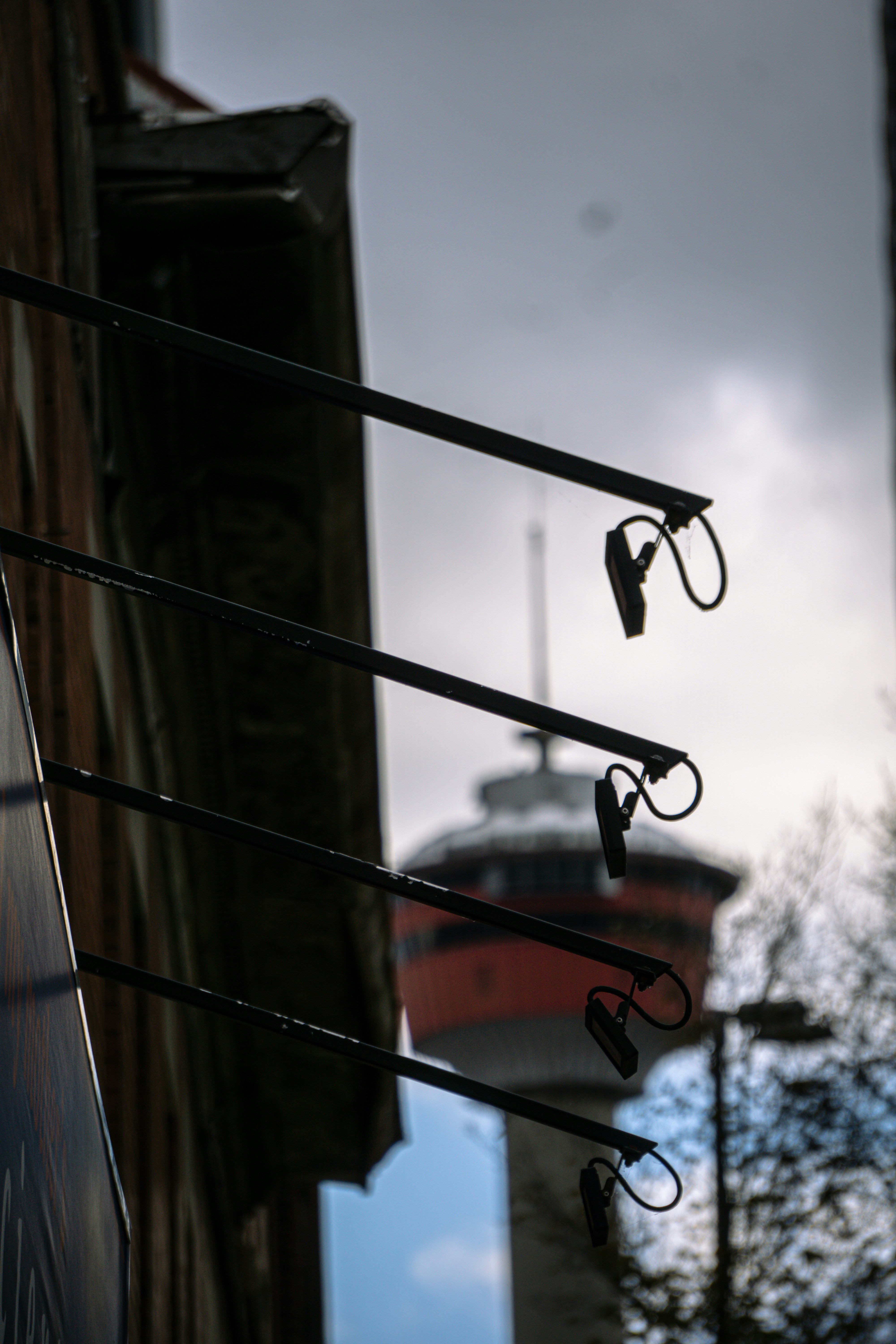 Building with a tower in the background