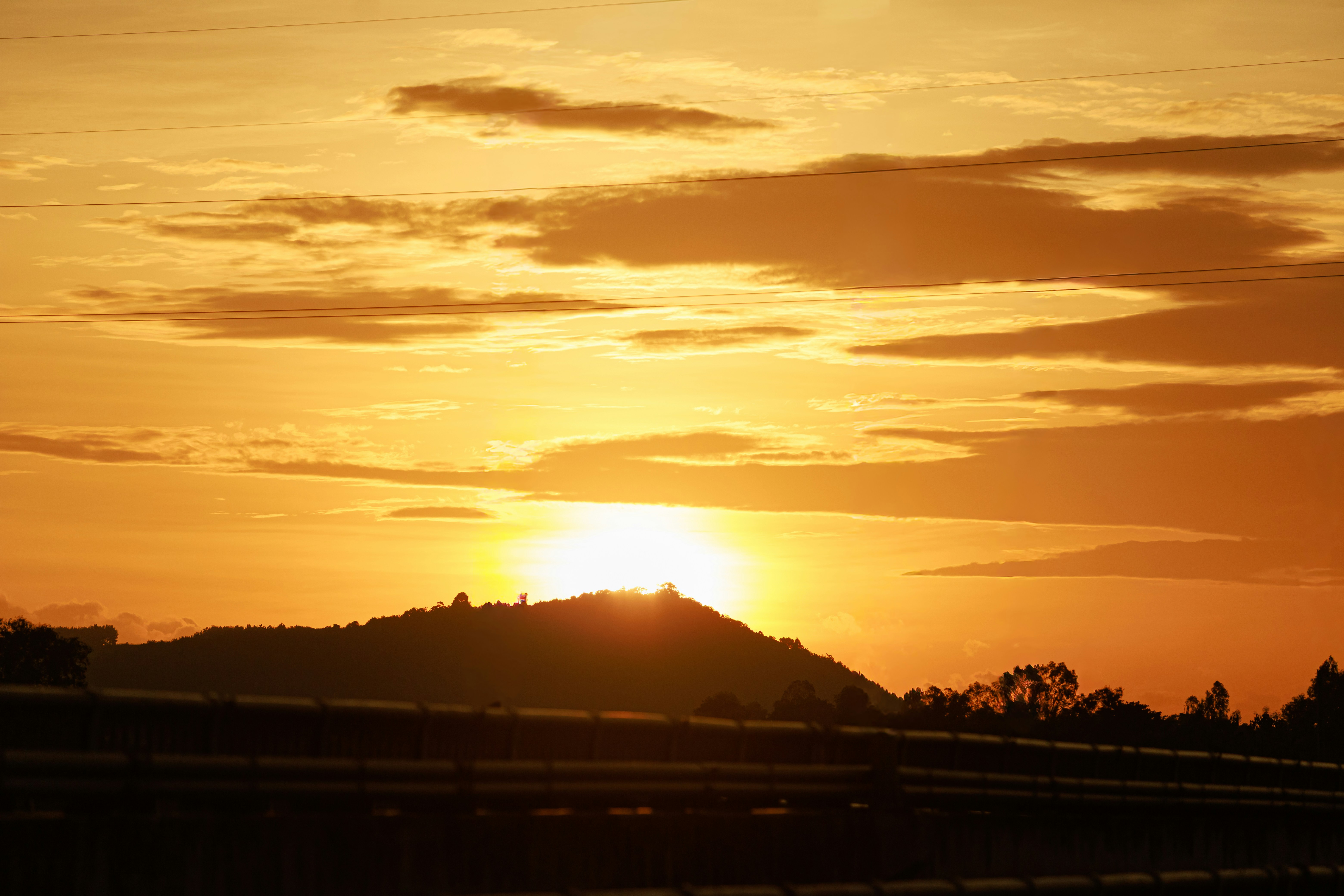 Golden Horizon: A Sunset's Embrace
