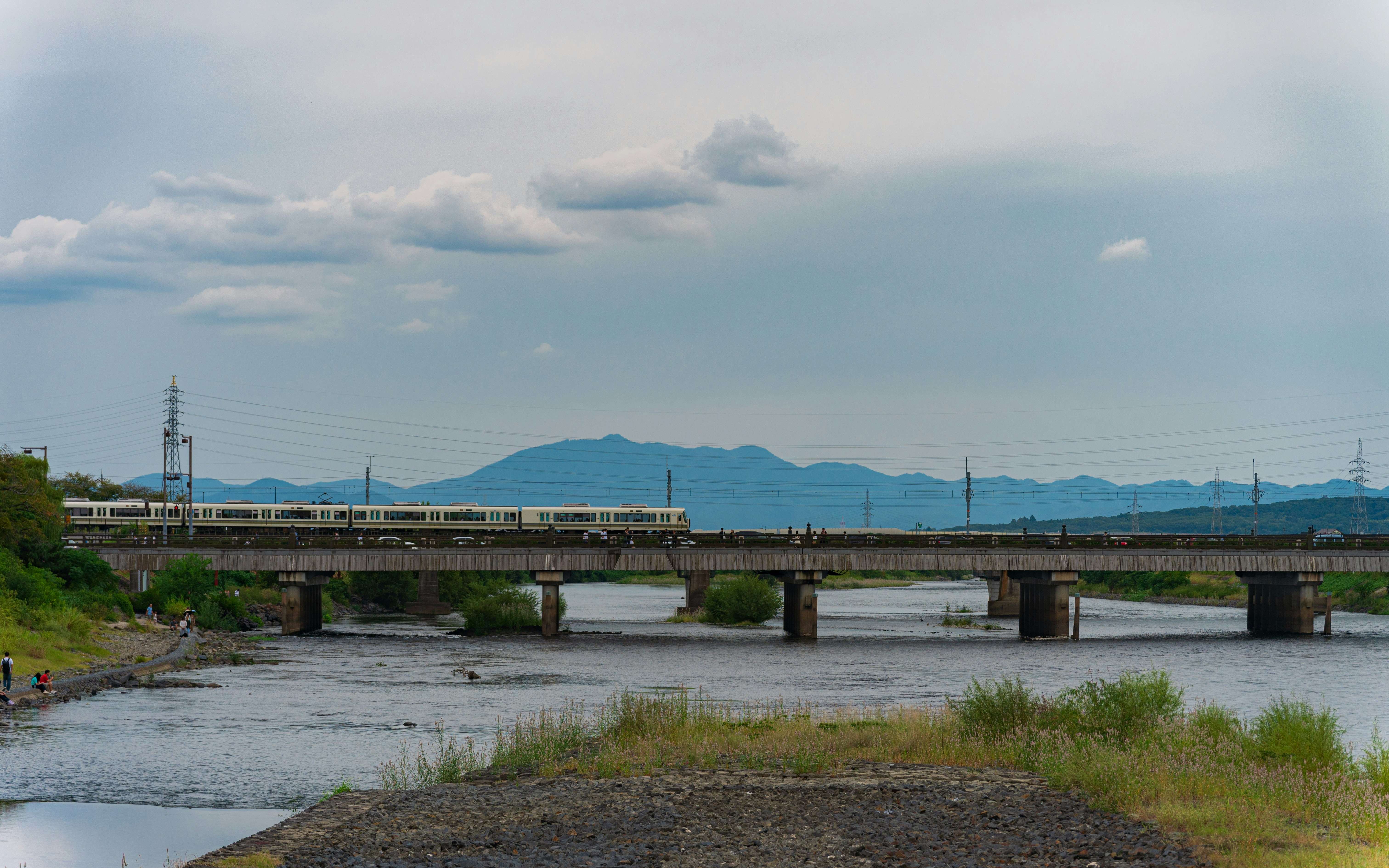 Journey Across the River: A Train's Passage