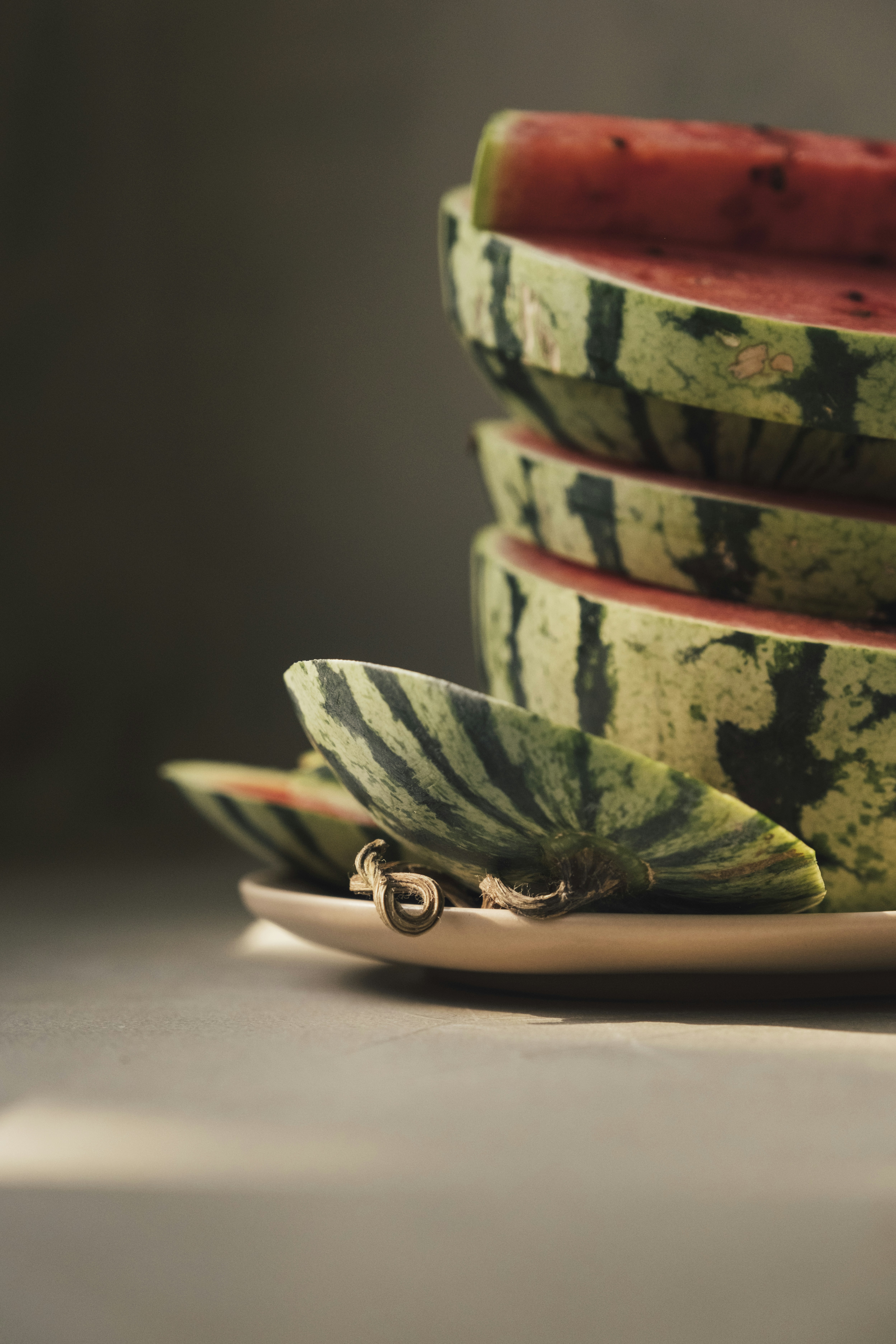 Green Rind, Red Core: A Quiet Still Life of Watermelon Slices