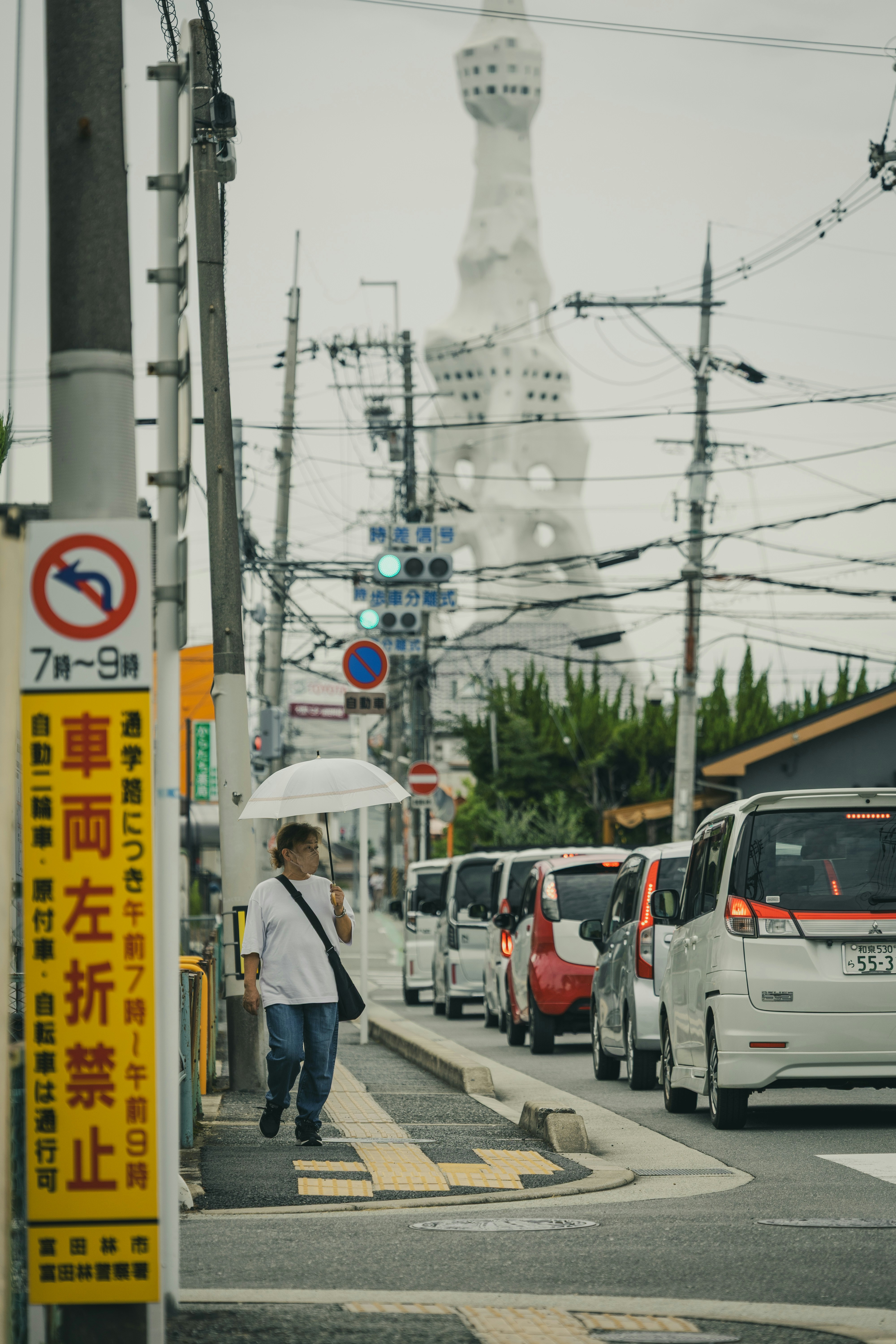 Urban Serenity: A Stroll Under the Umbrella