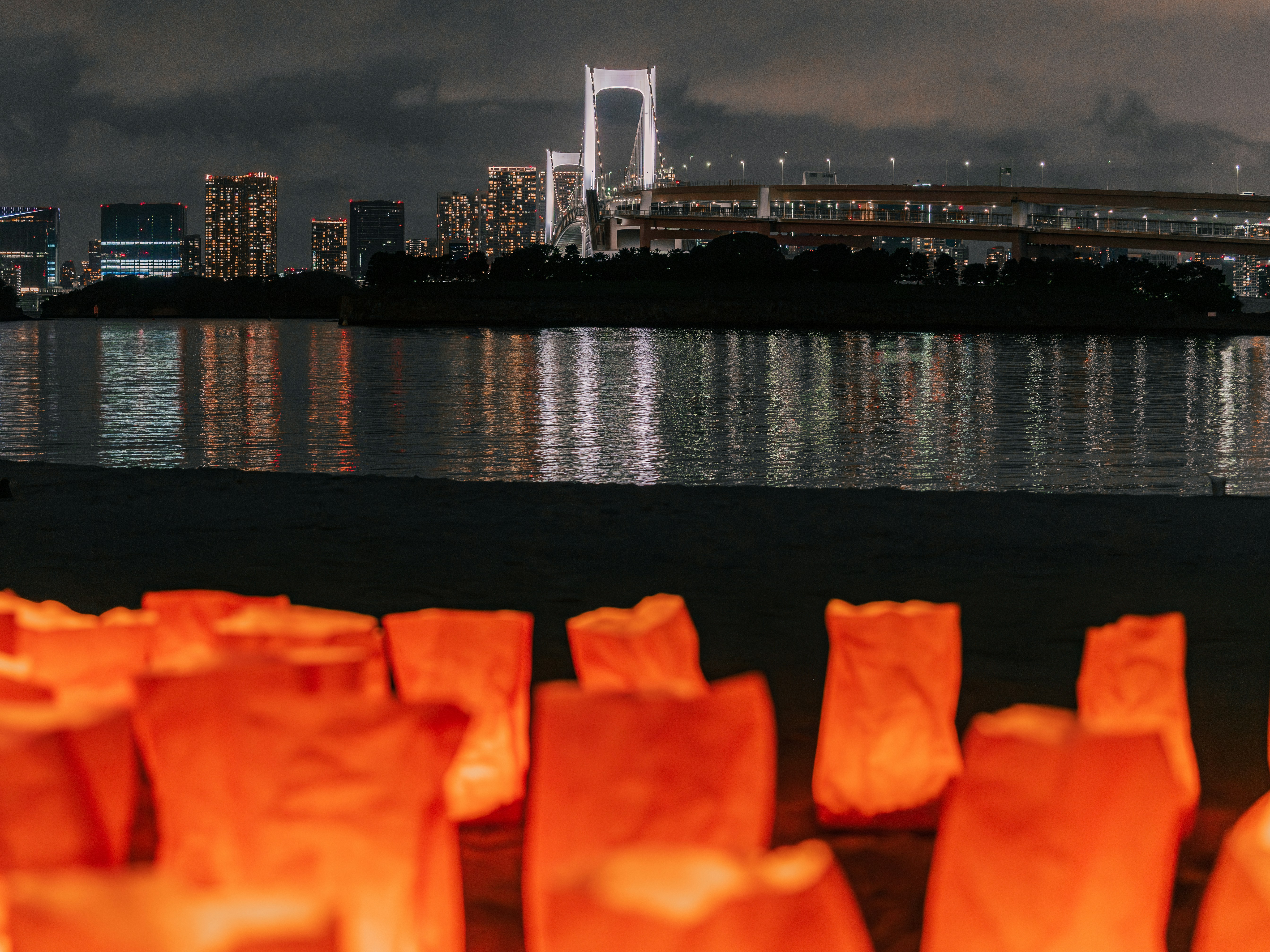 Illuminated Tranquility: A Night by the Bay