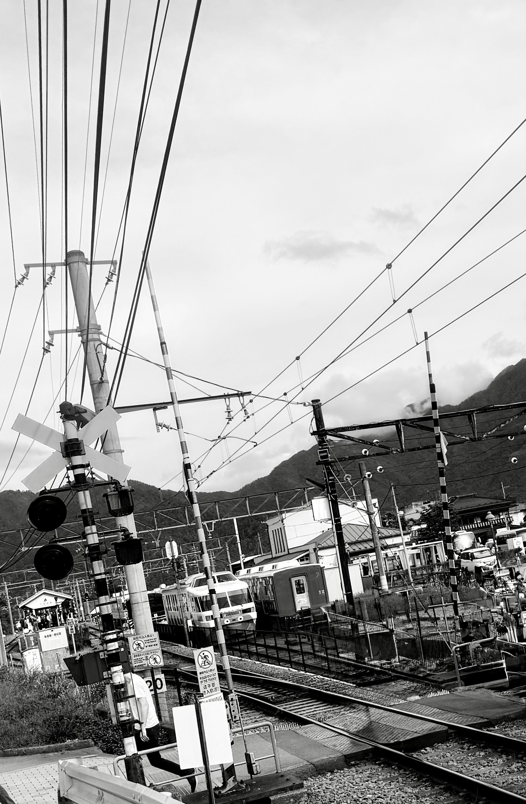 Symphony of Lines: A Train Station's Rhythm