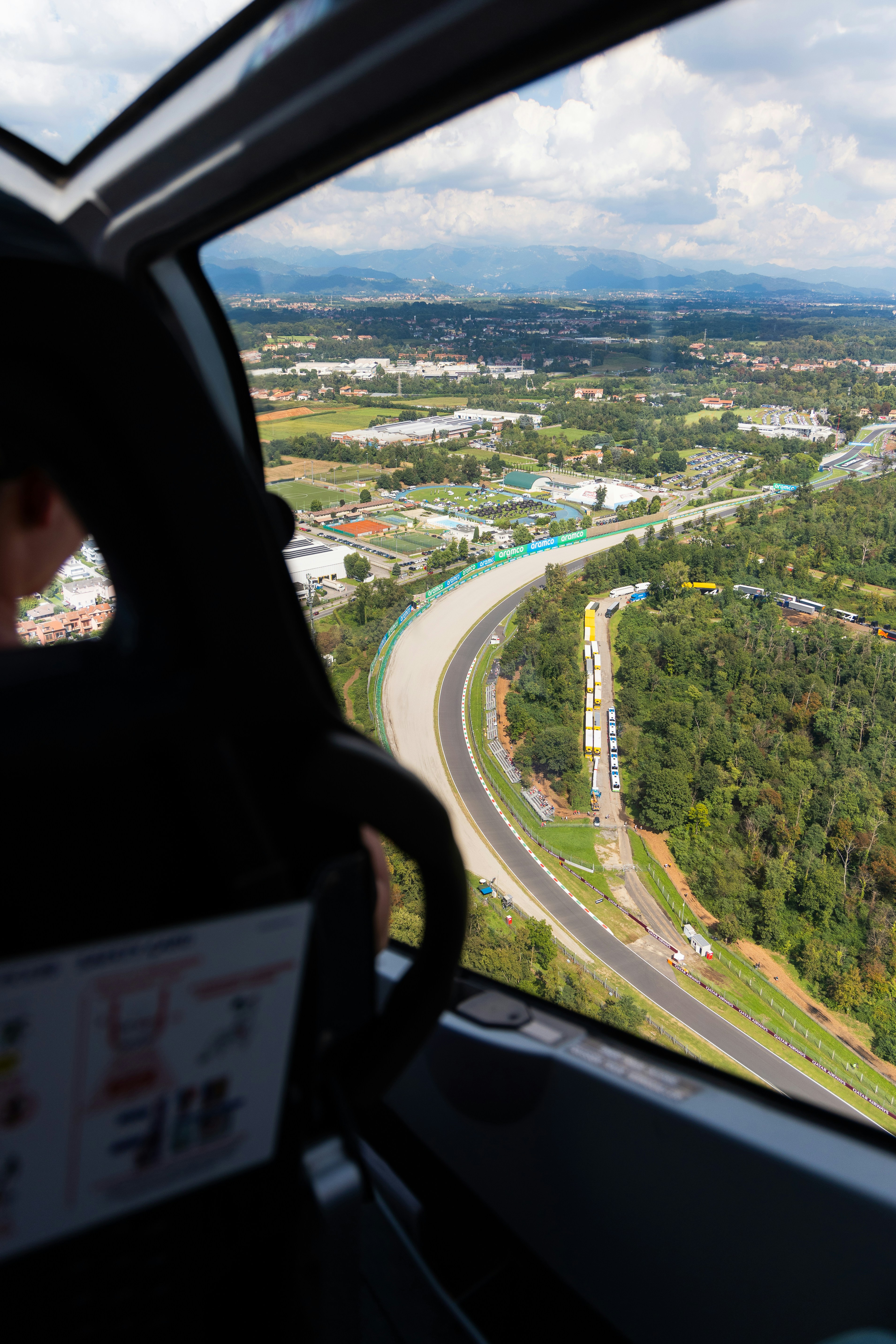 Aerial Perspective of the Racing Circuit