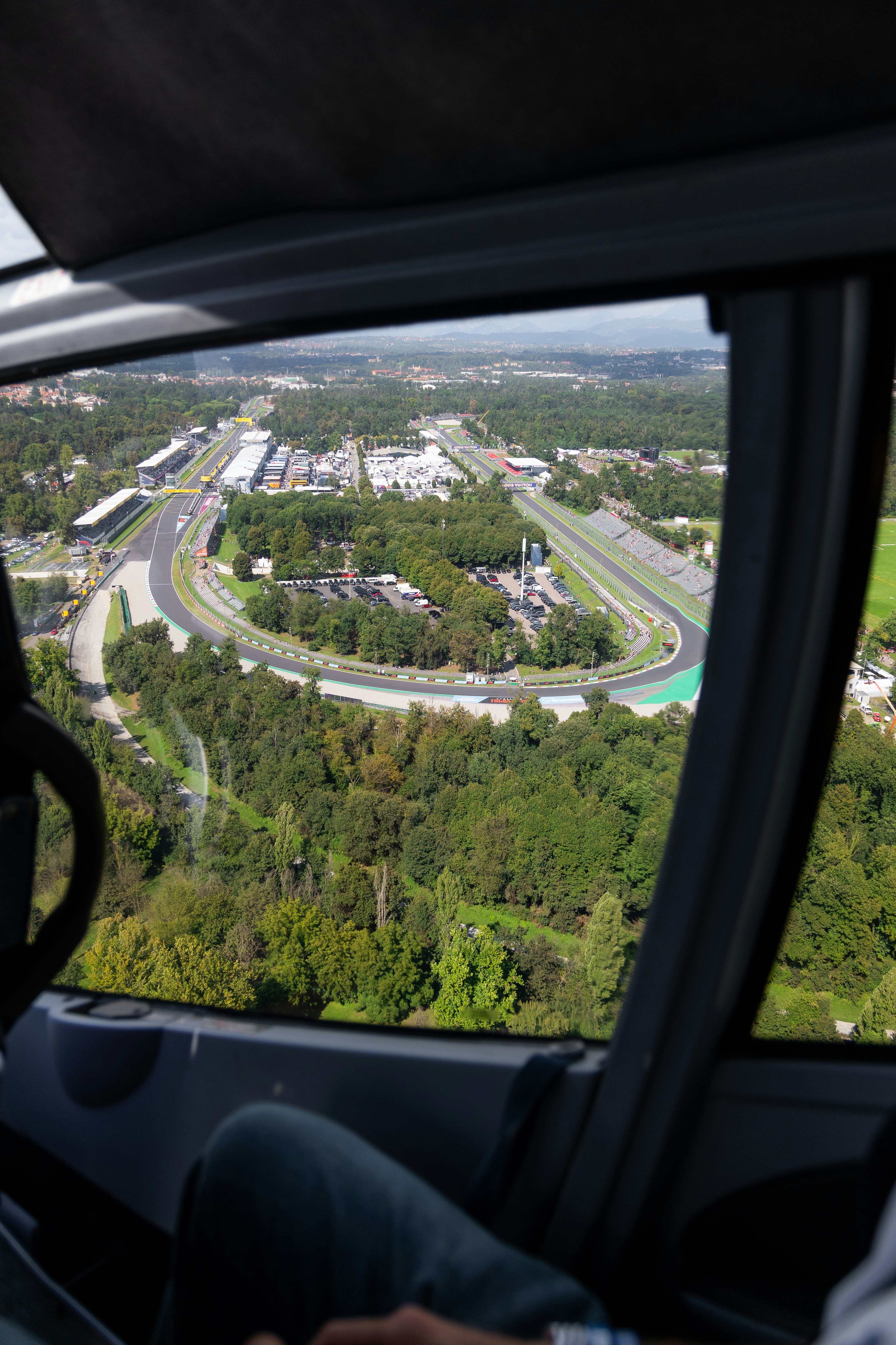 Aerial View of the Racing Circuit's Dynamic Curves