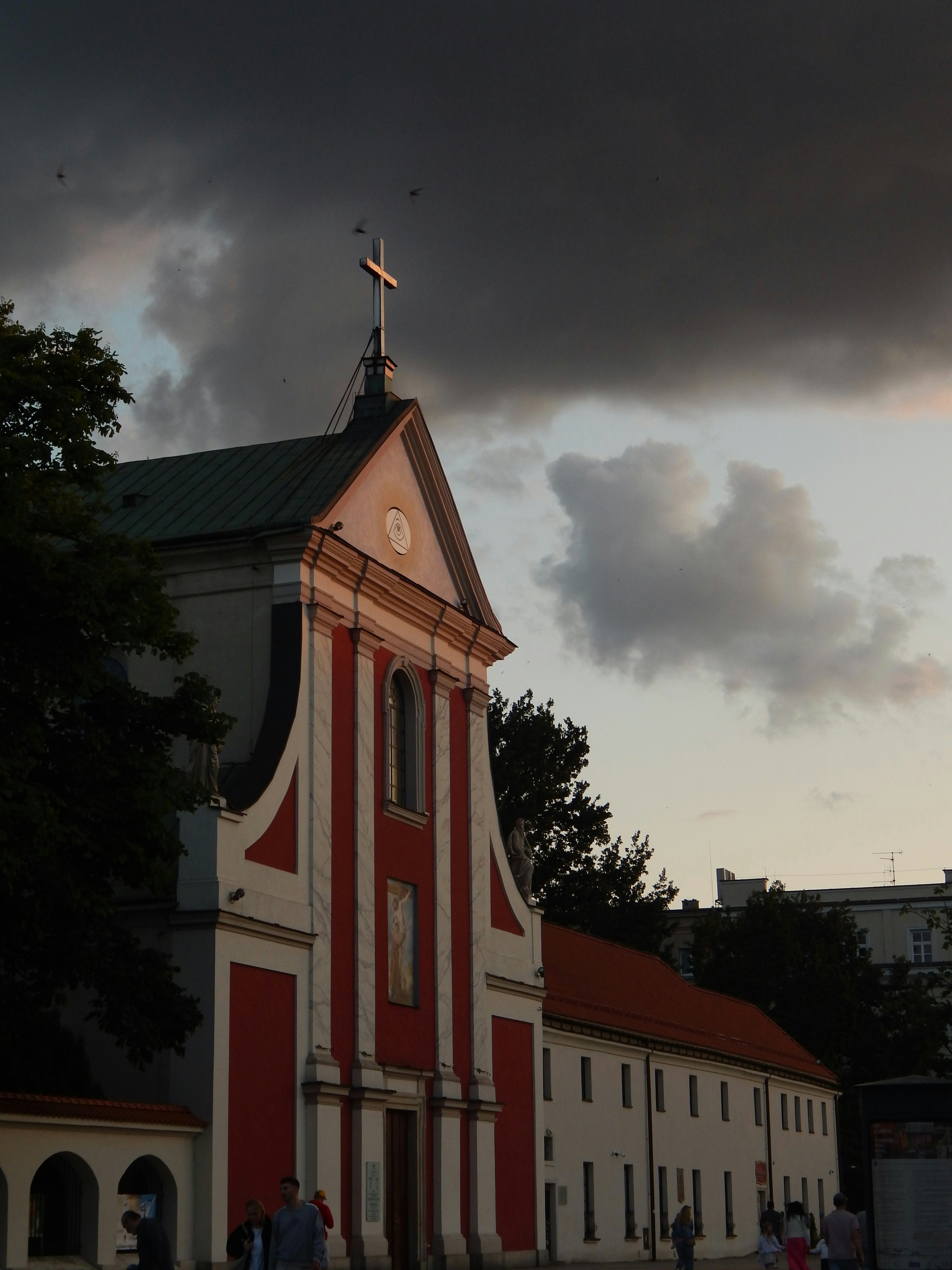 Silent Reverie: The Church Beneath Gathering Clouds