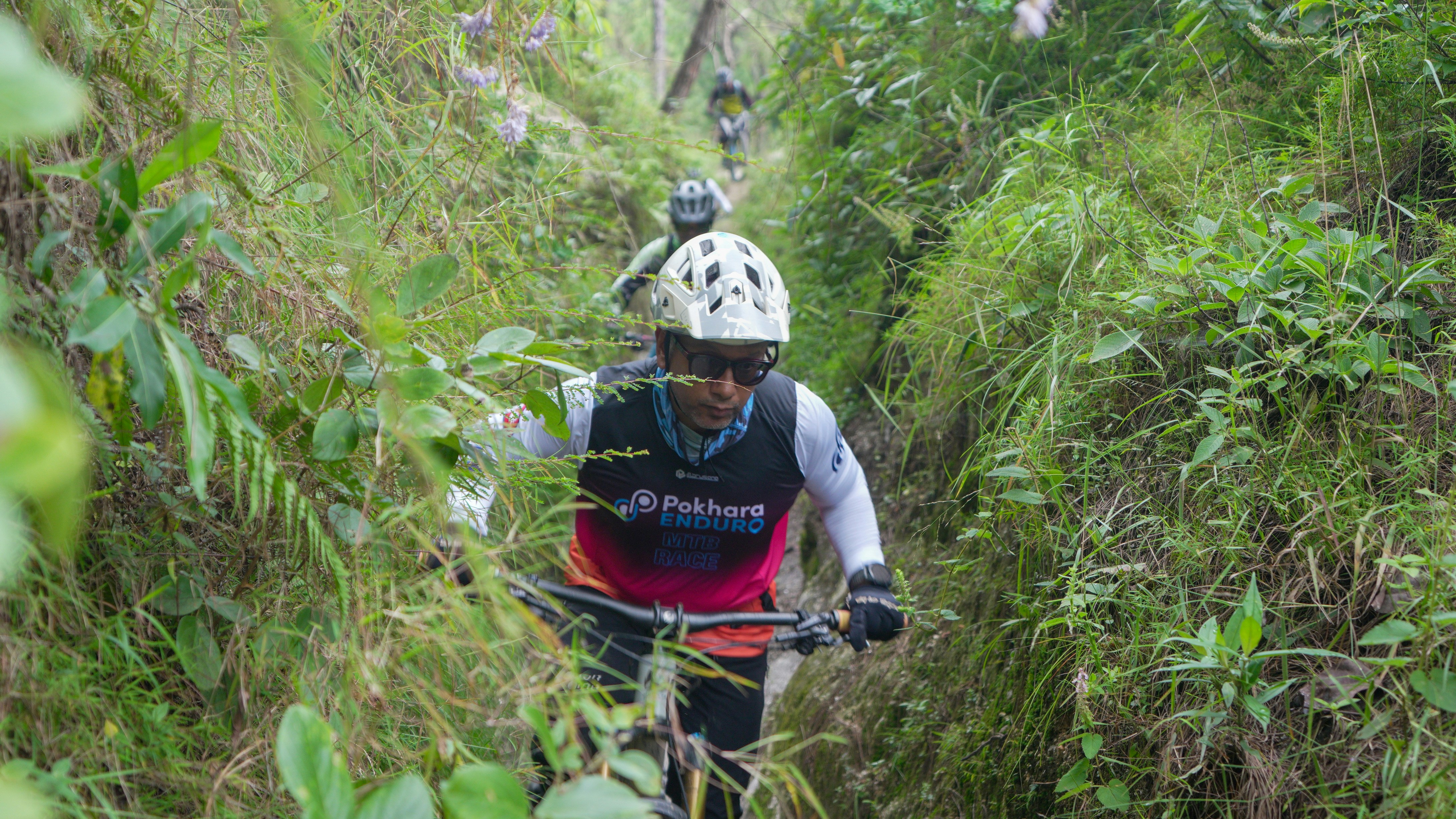 Navigating Nature's Path: A Cyclist's Challenge