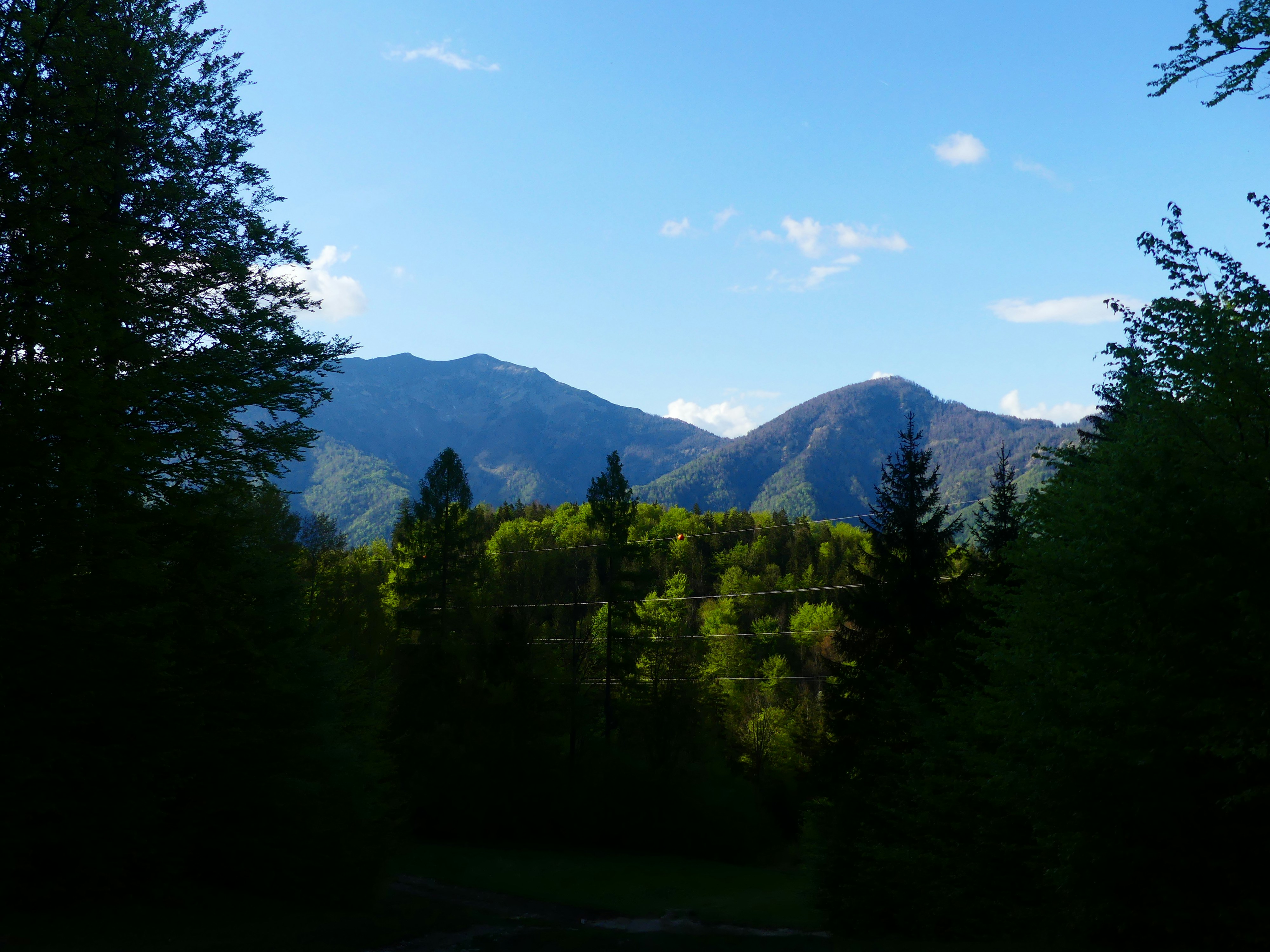 Emerging Peaks: A Symphony of Green and Blue