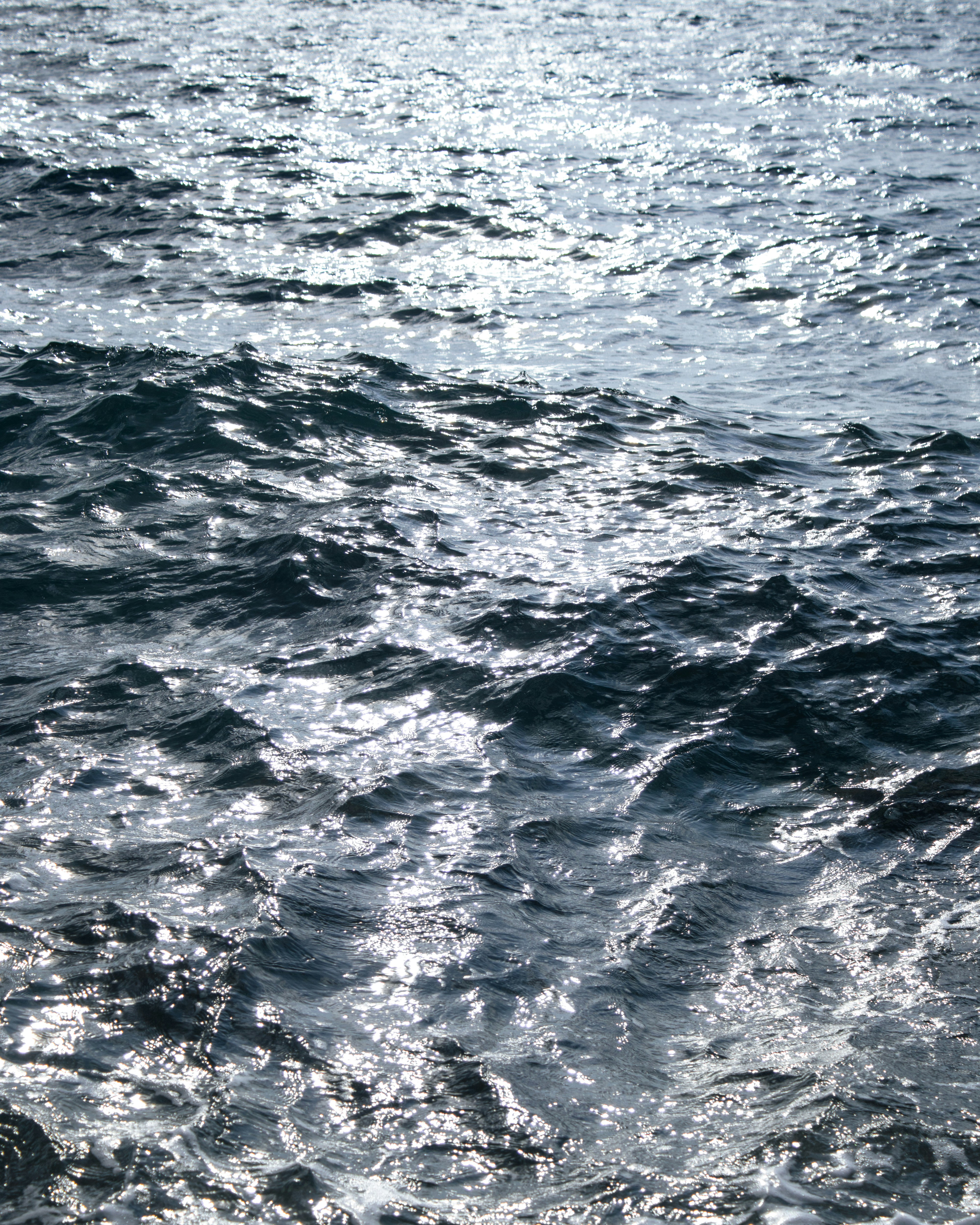 Sunlight Hitting the Sea Waves | Sunlight glinting on dark ocean waves