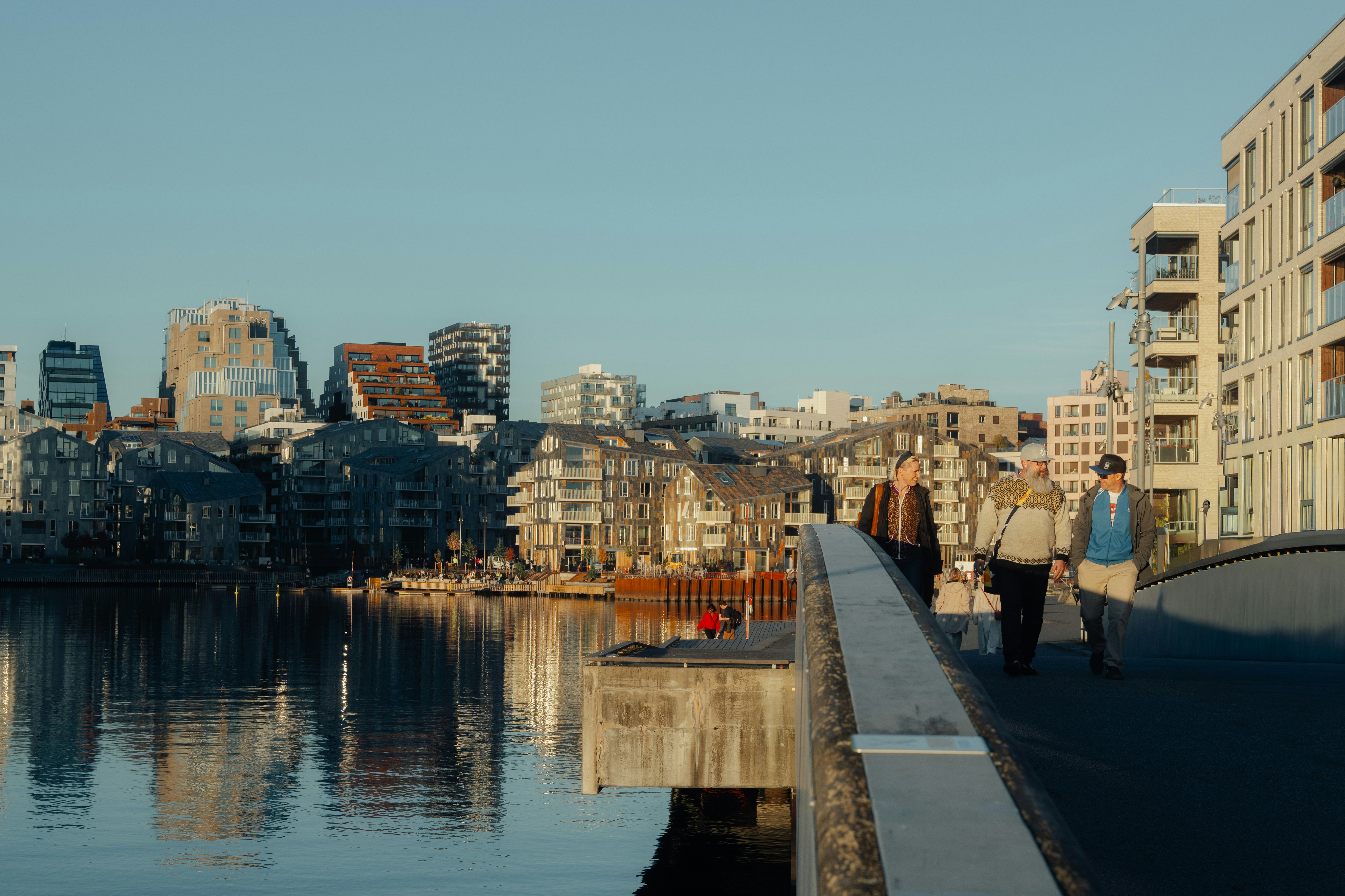 Urban Serenity: A Stroll by the Water's Edge