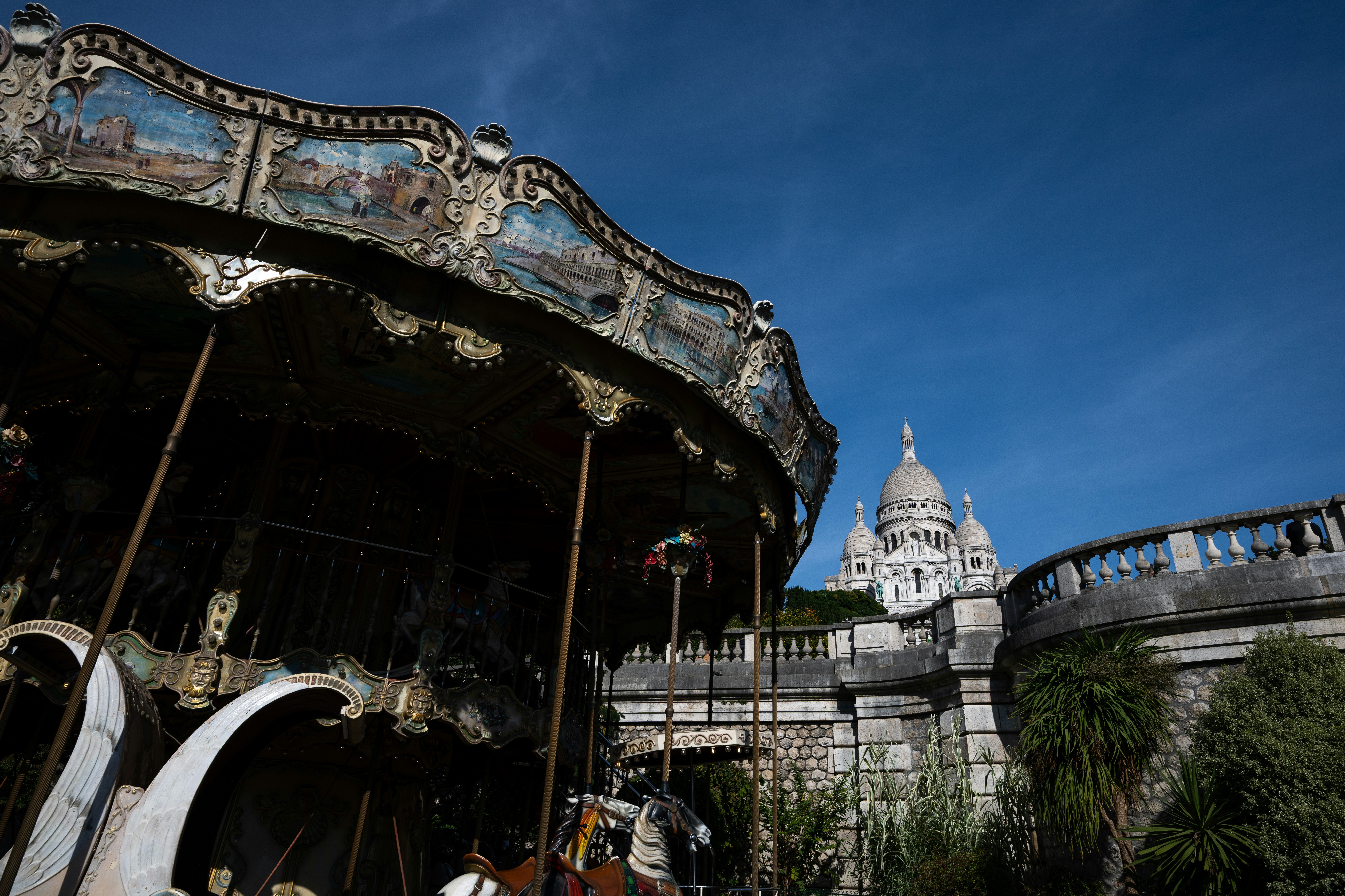 Whimsical Carousel Beneath the Sacred Dome