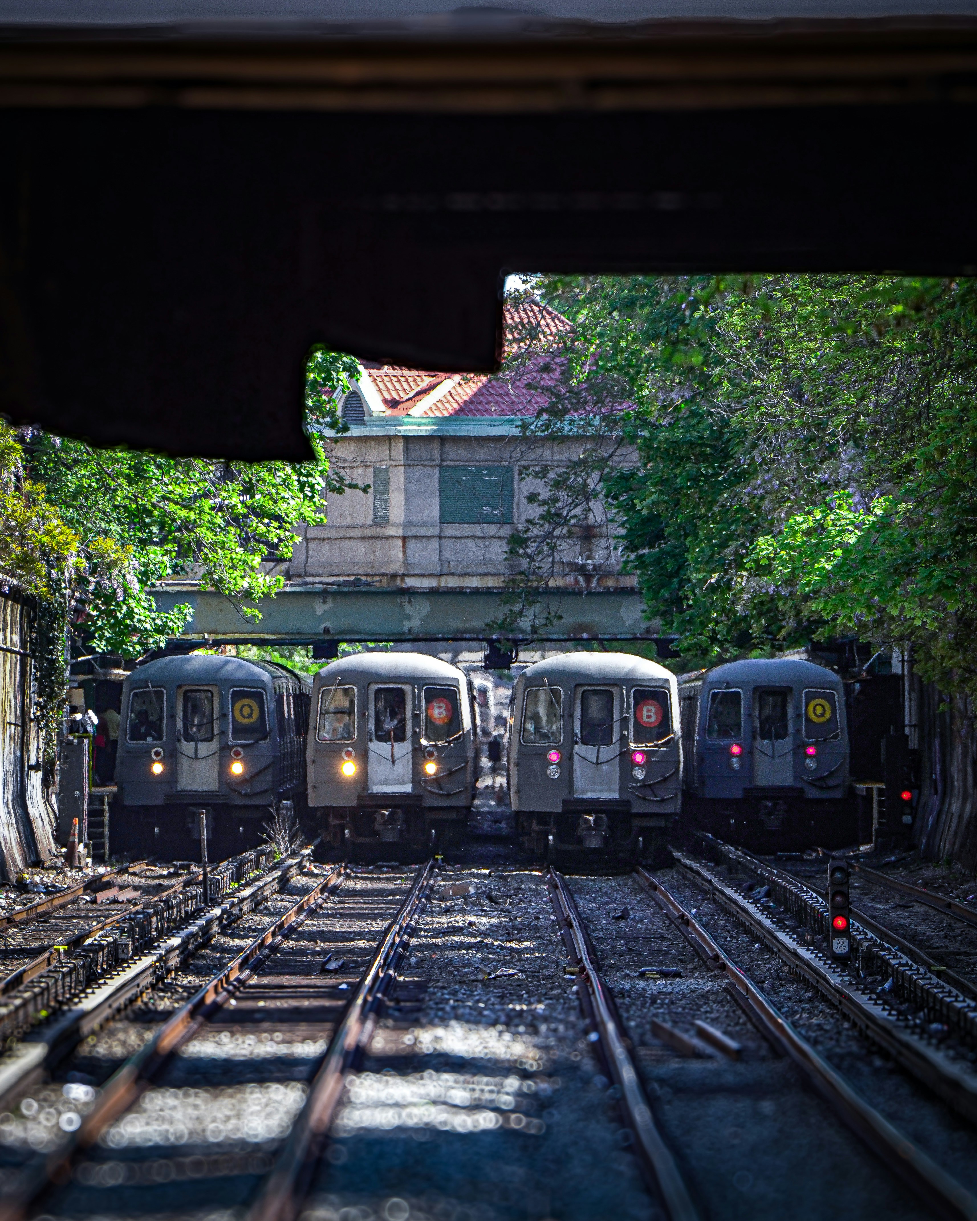 Urban Transit Harmony: A Quiet Moment in the City
