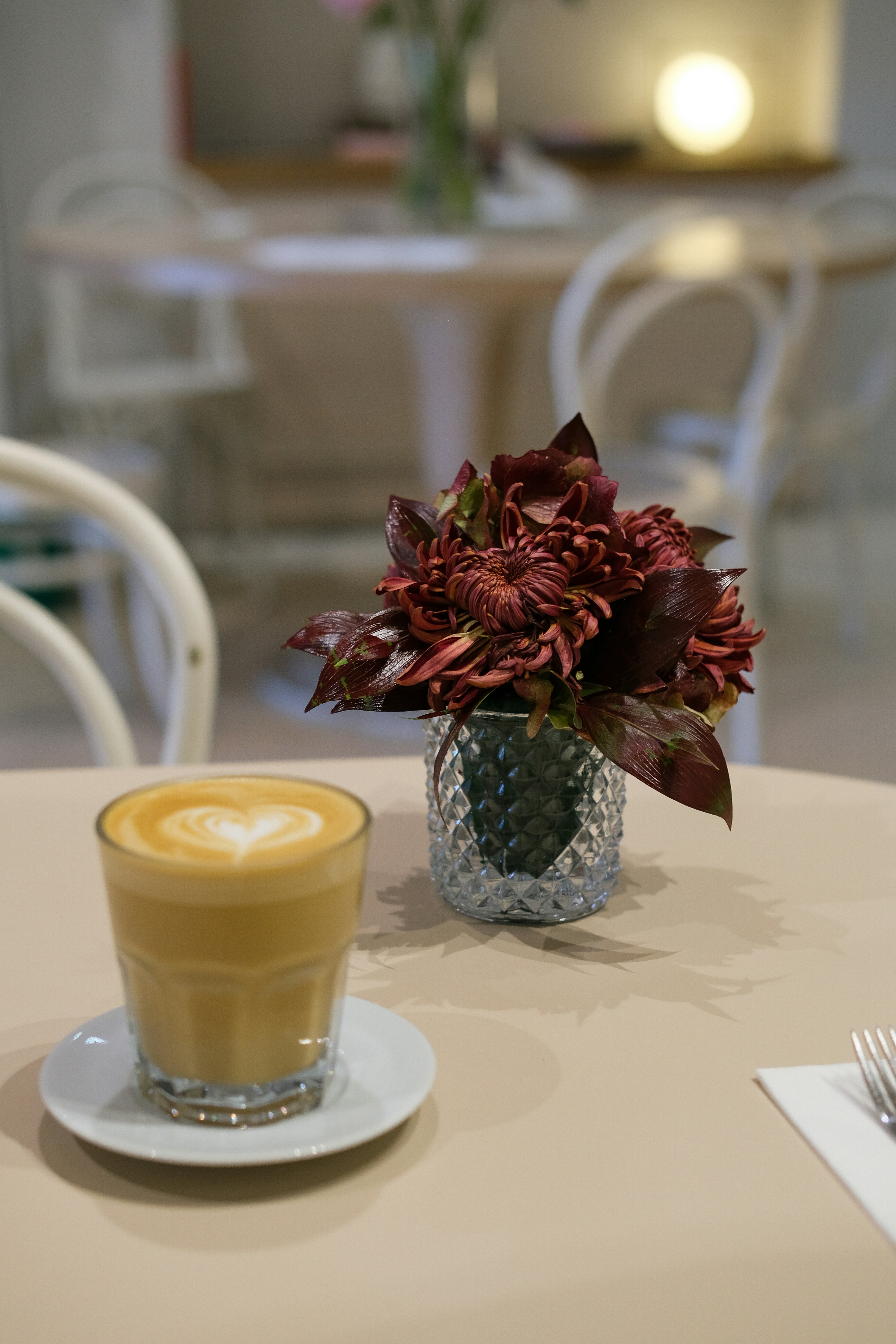 A Serene Moment: Coffee and Blooms