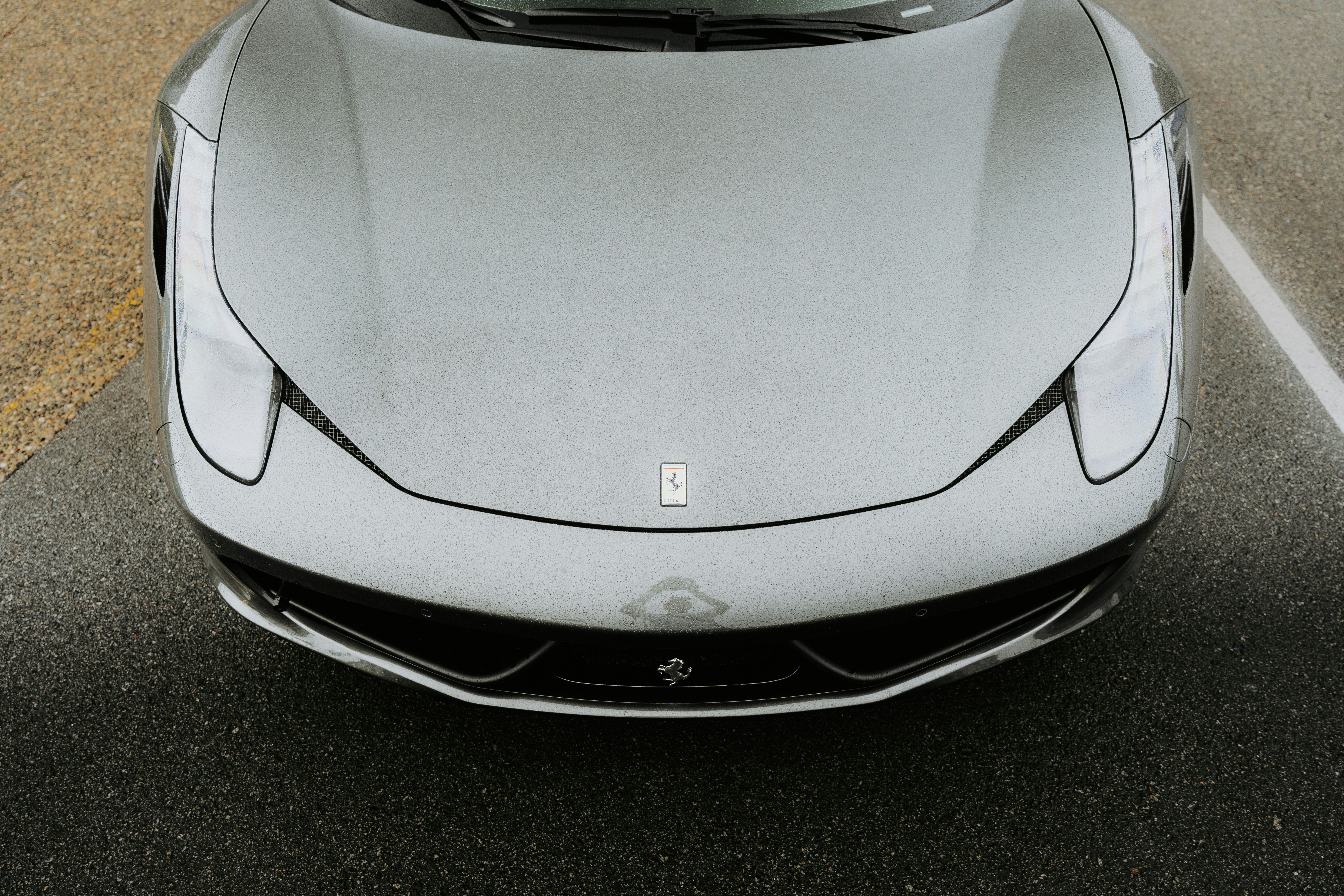 Elegance in Motion: The Ferrari's Glistening Form