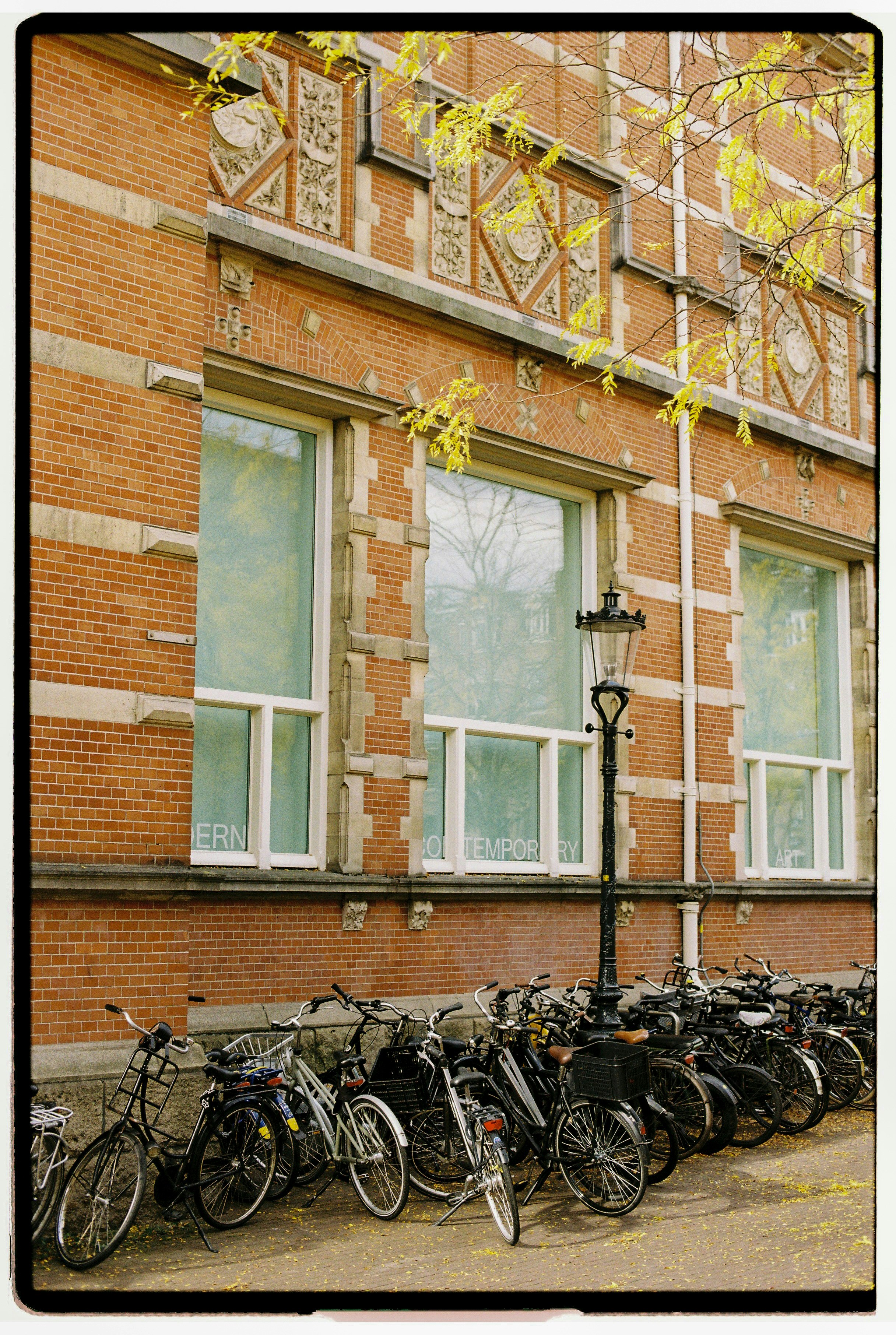 Urban Harmony: Bicycles and Brick Facades