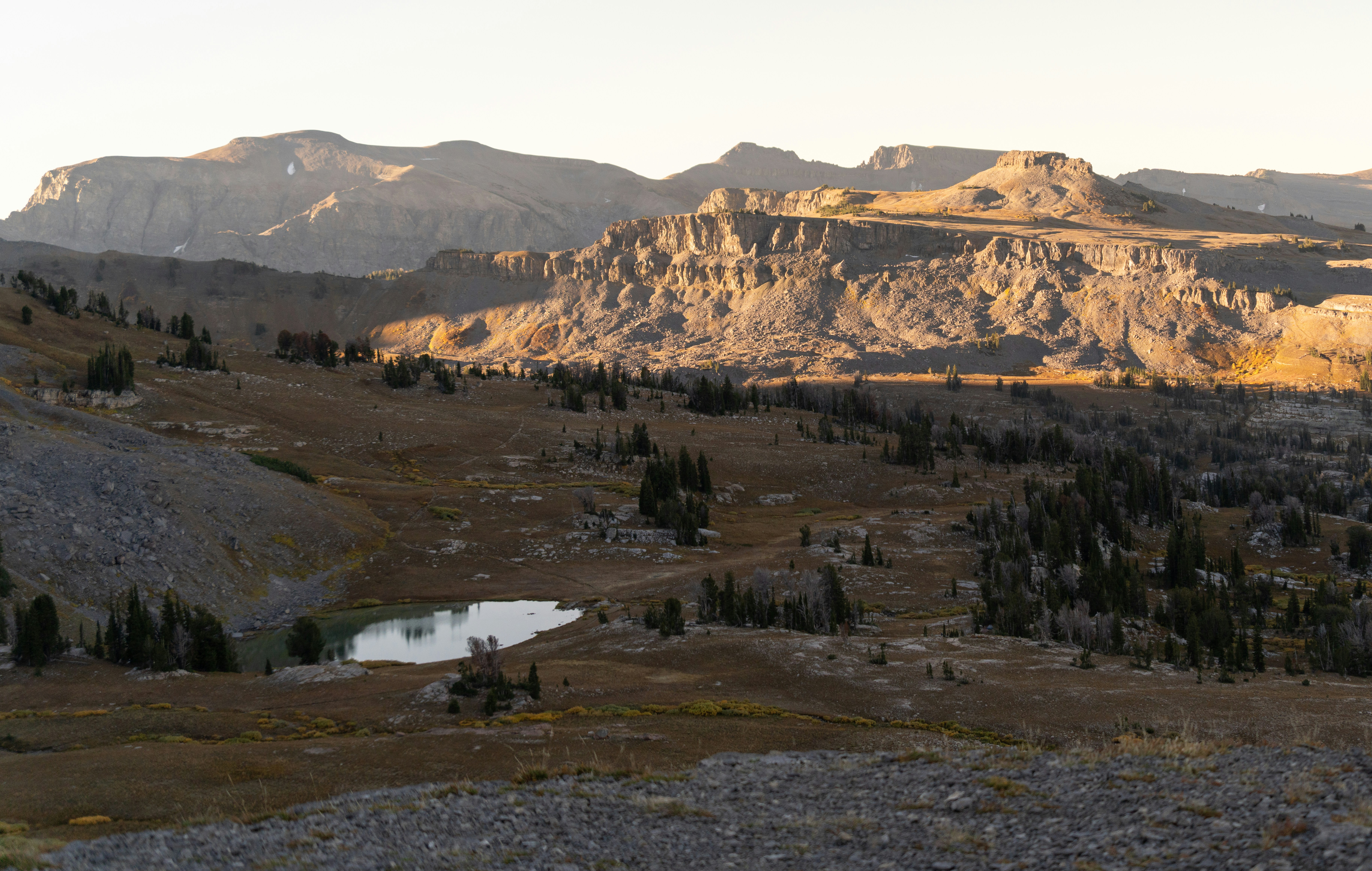 Ridge of Light Over a Quiet Basin at Dusk