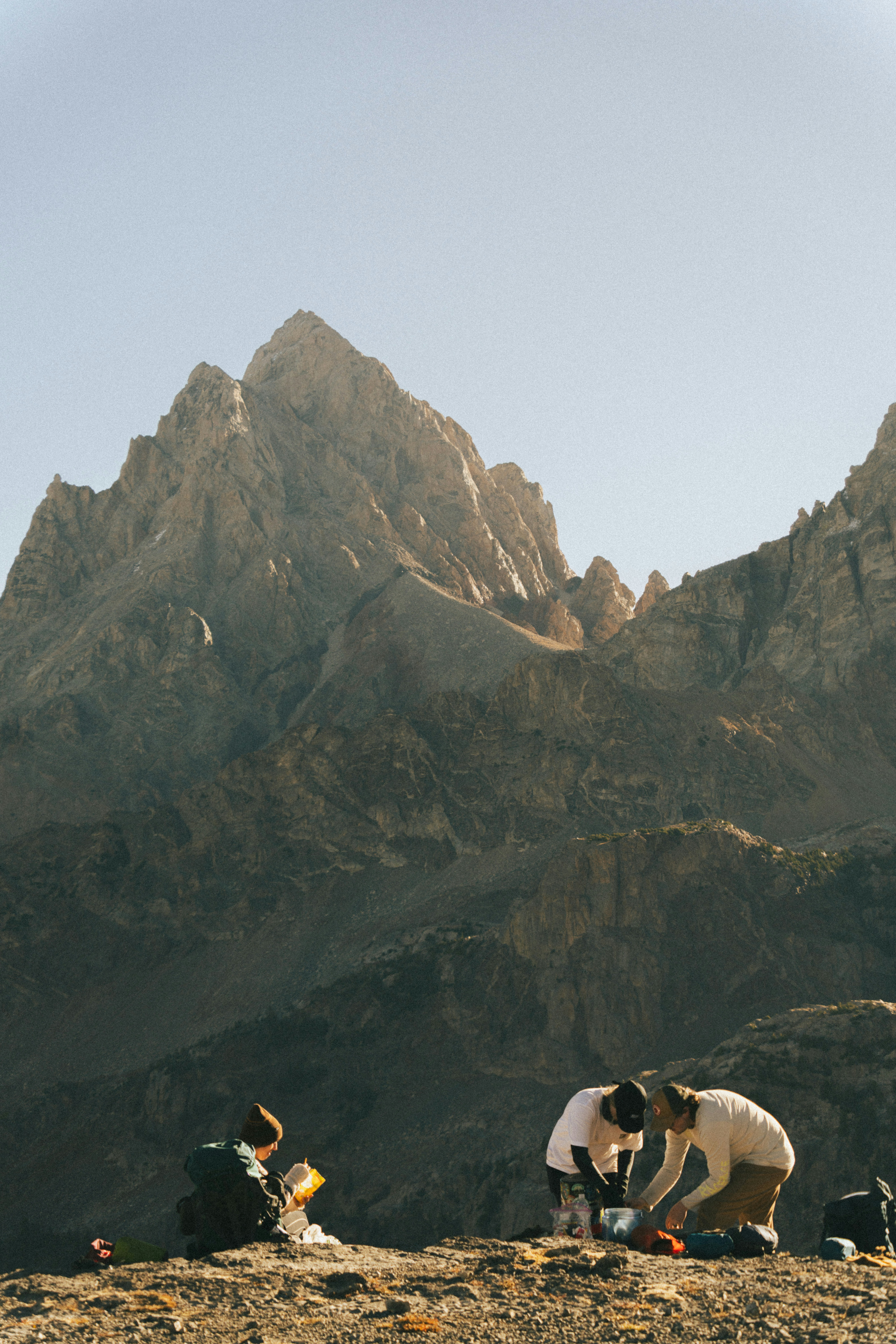 Basecamp at the Foot of a Crowned Ridge