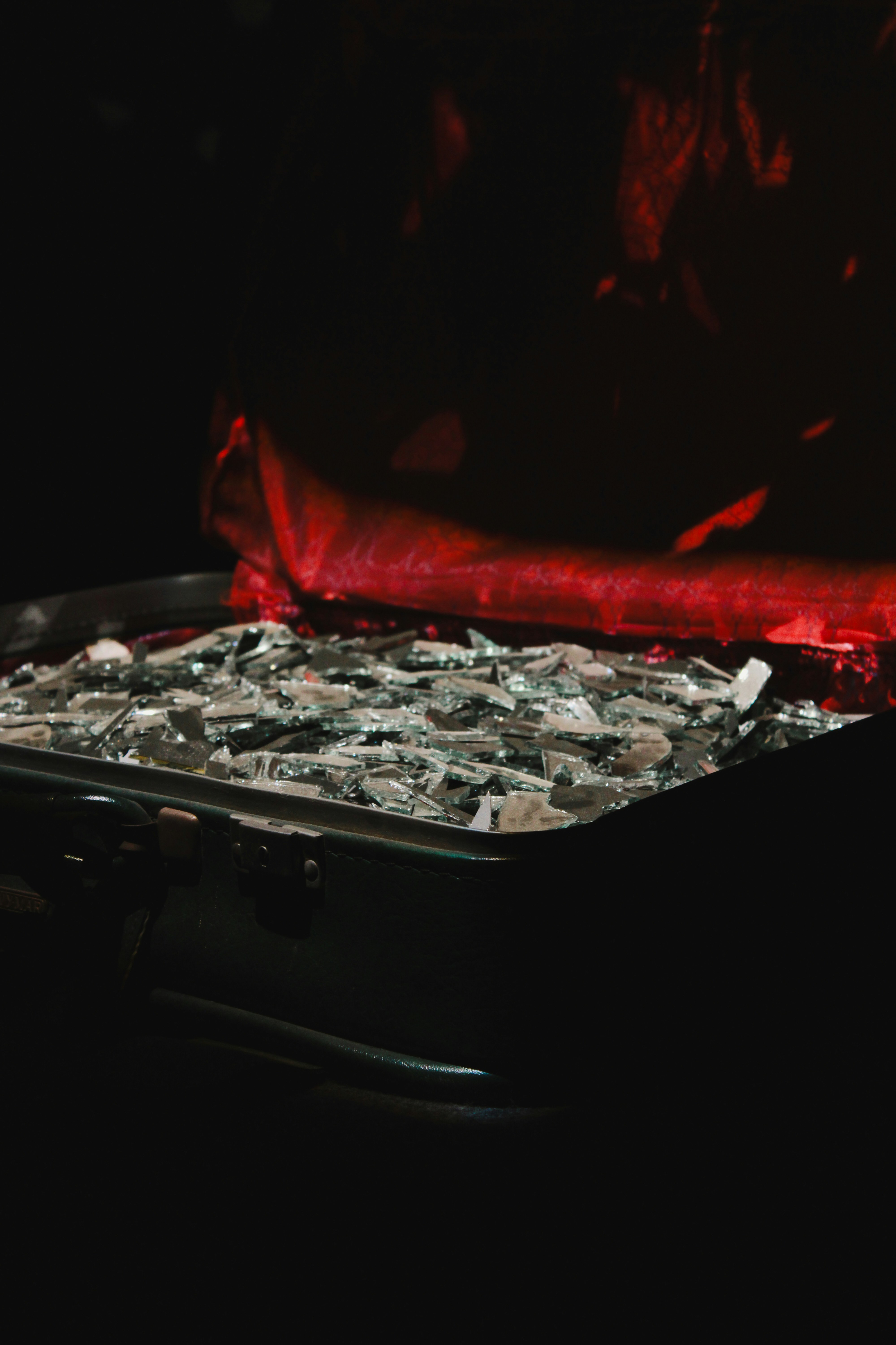 Cracked Chest in the Dark: Sparks of Red Light on a Damaged Trunk