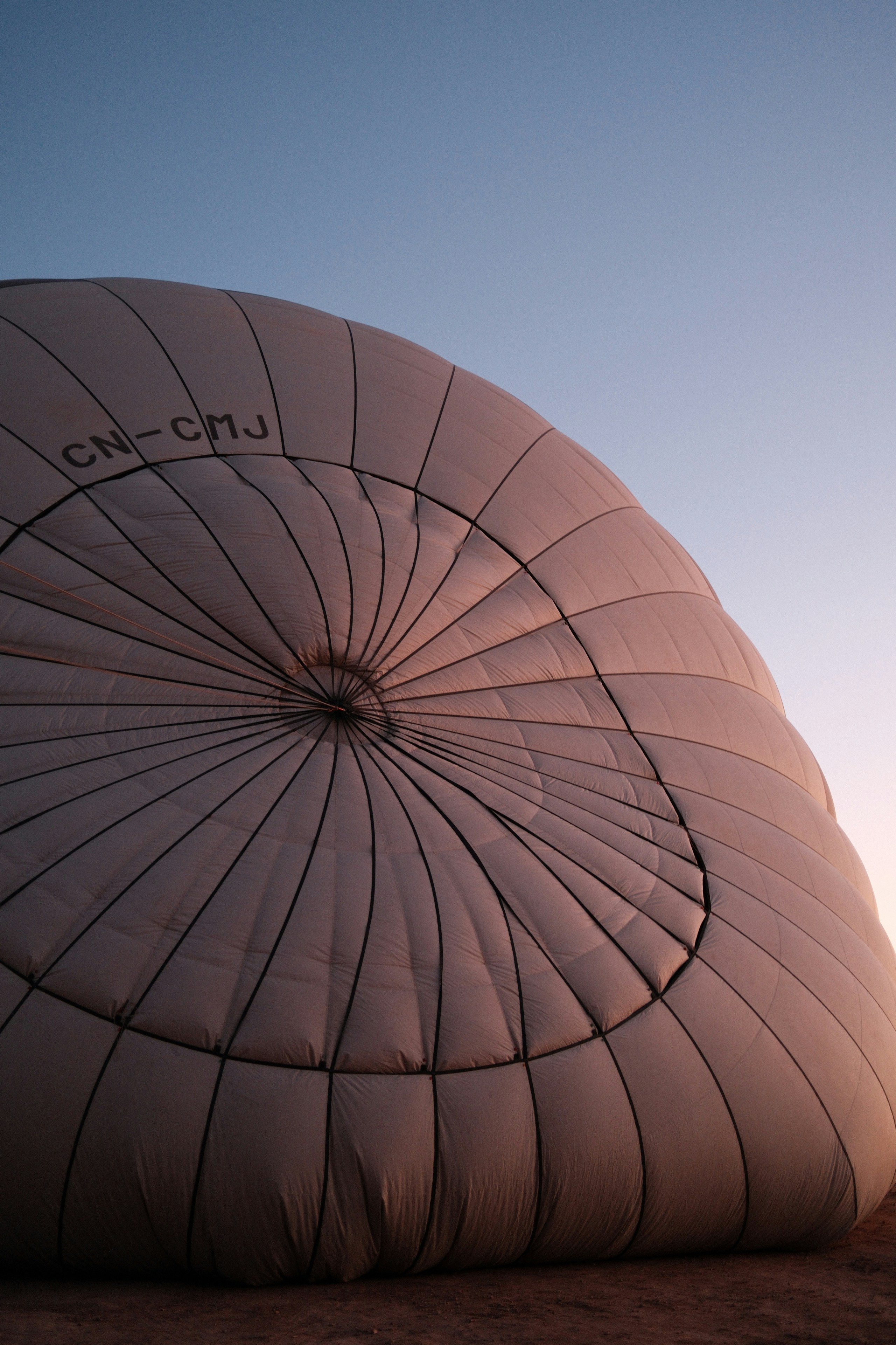 Dawn Spiral: Close-Up of a Balloon Envelope's Radiant Panels