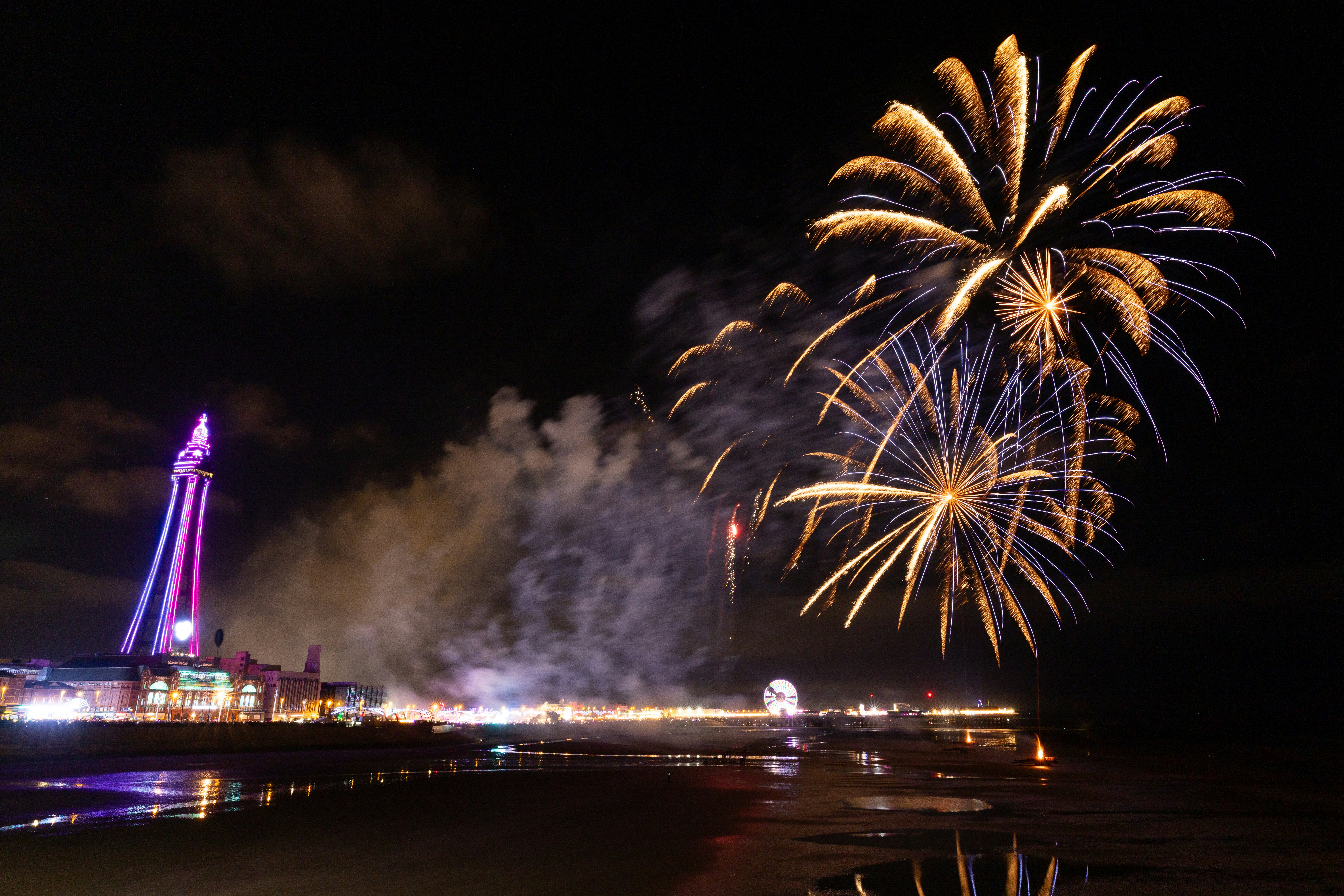 long exposure fireworks