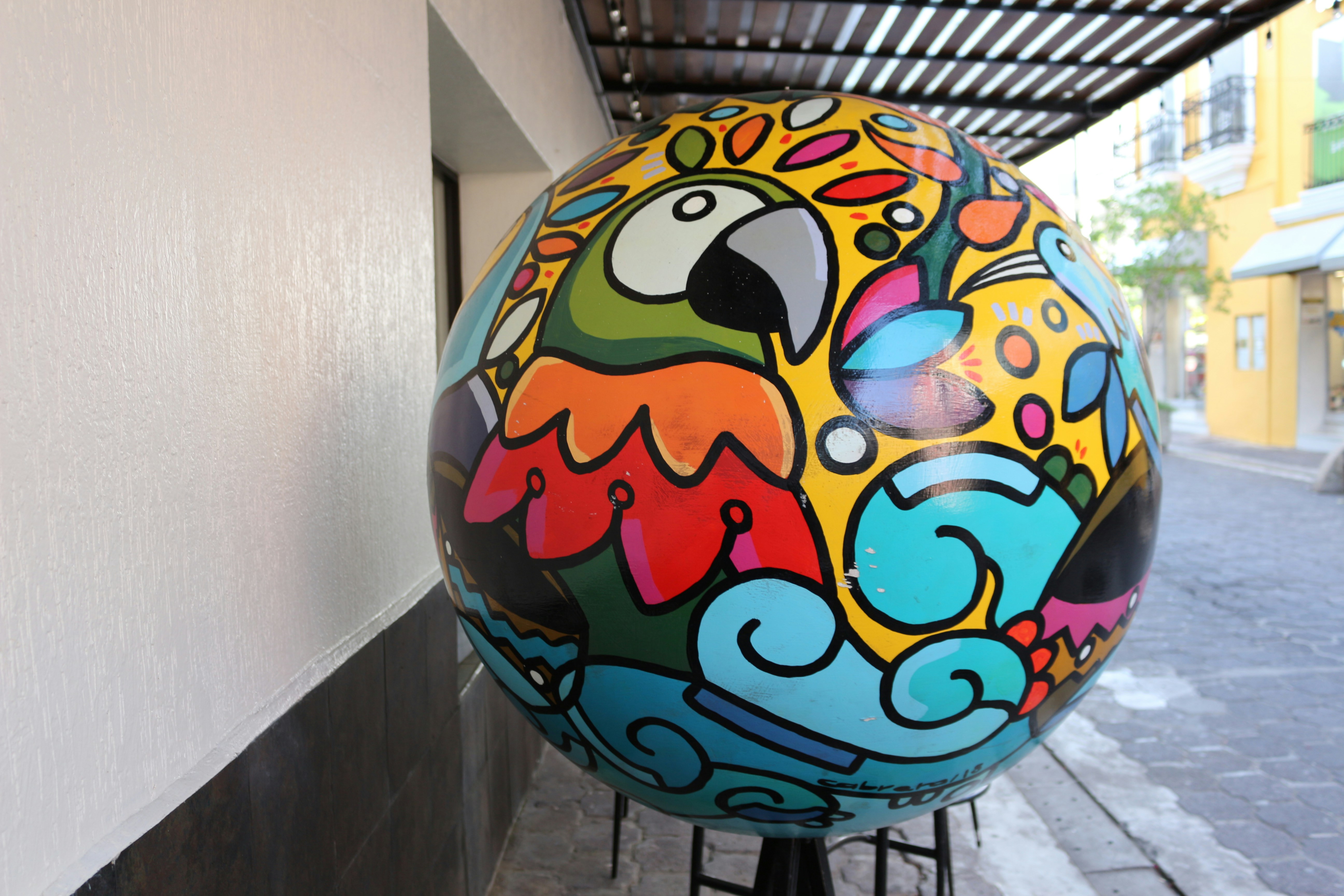 Vibrant Whimsy: A Parrot's Playful Portrait