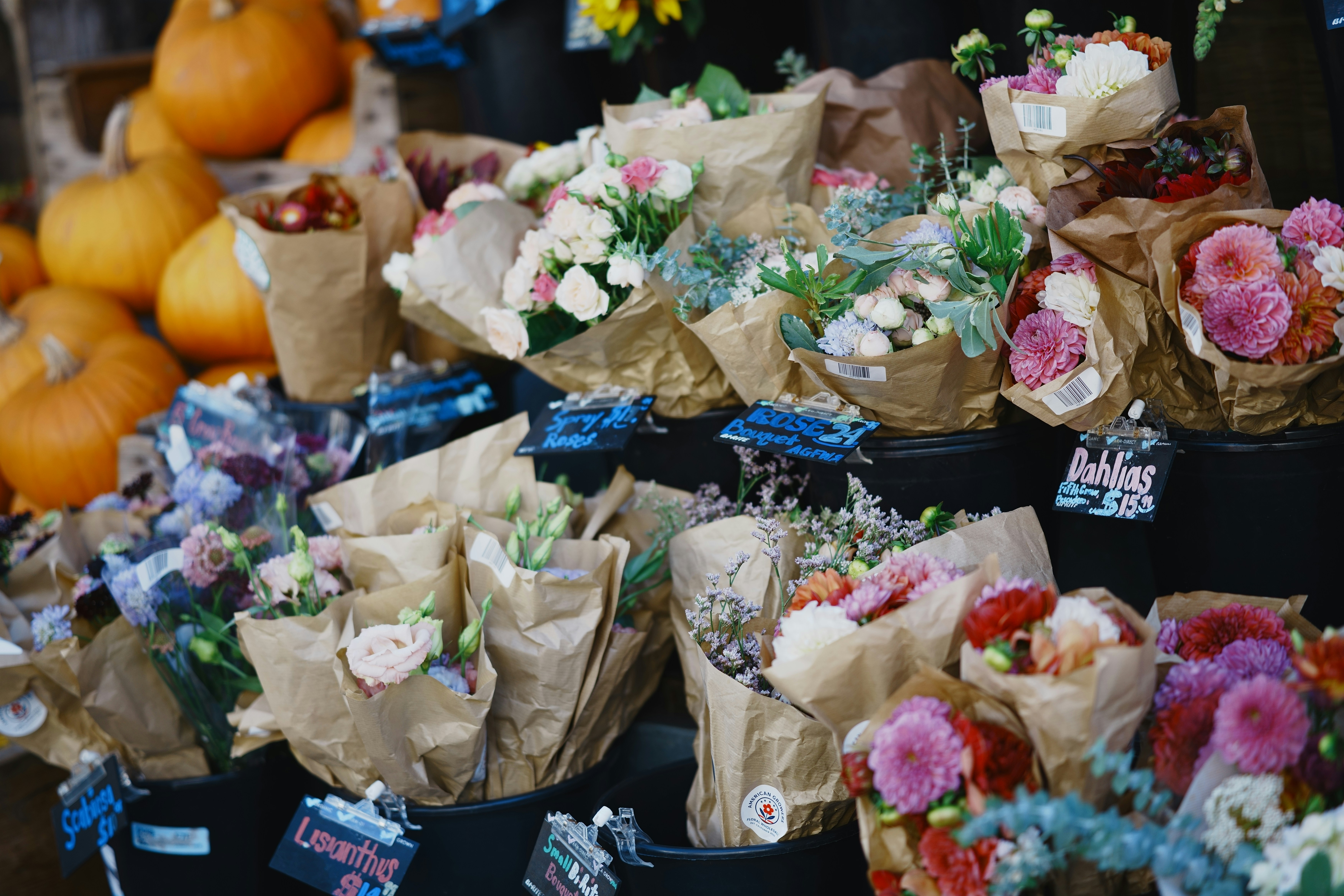 Harvest Blooms: A Floral Market Mosaic