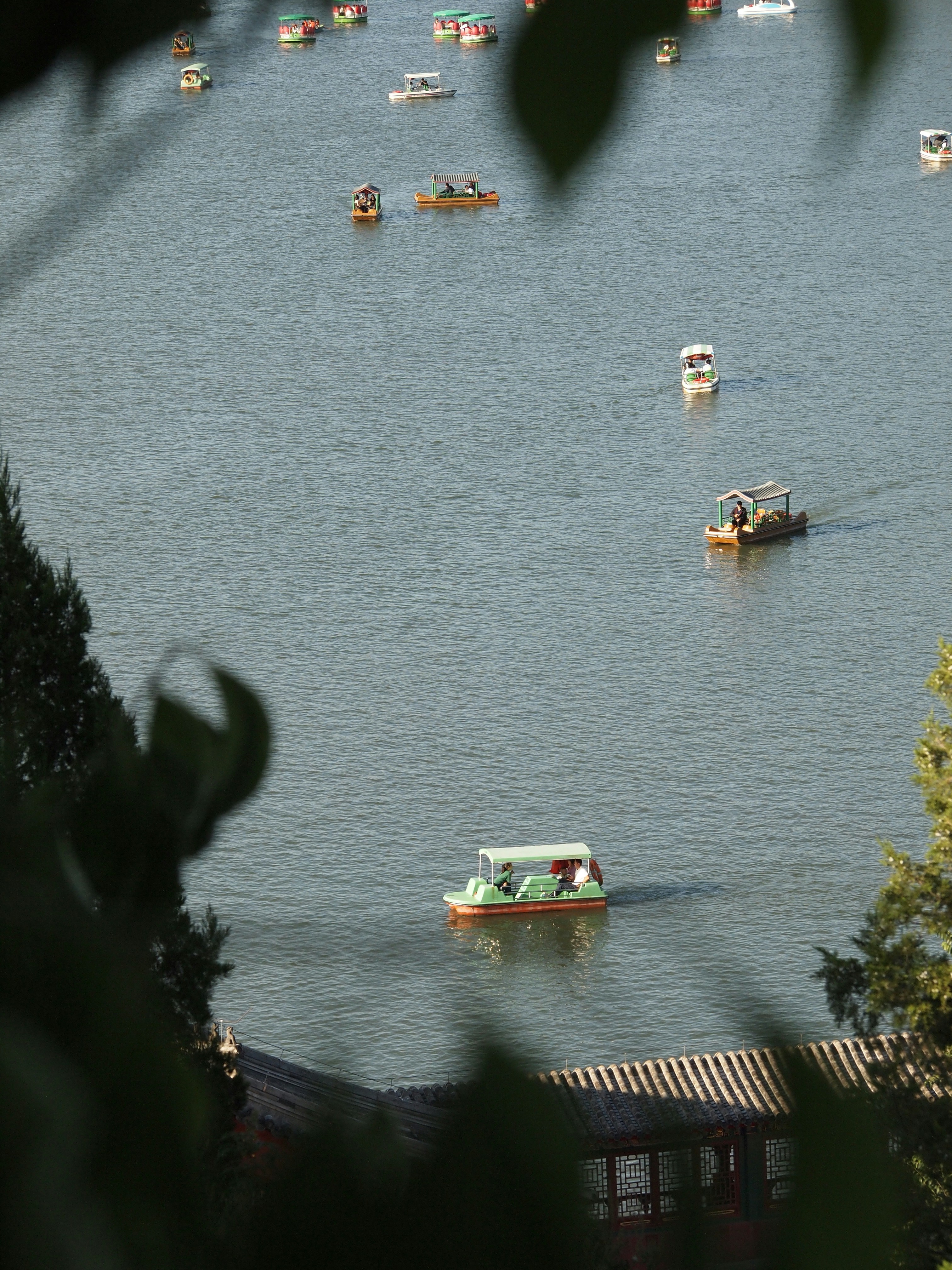 Serene Waters: A Dance of Colorful Boats