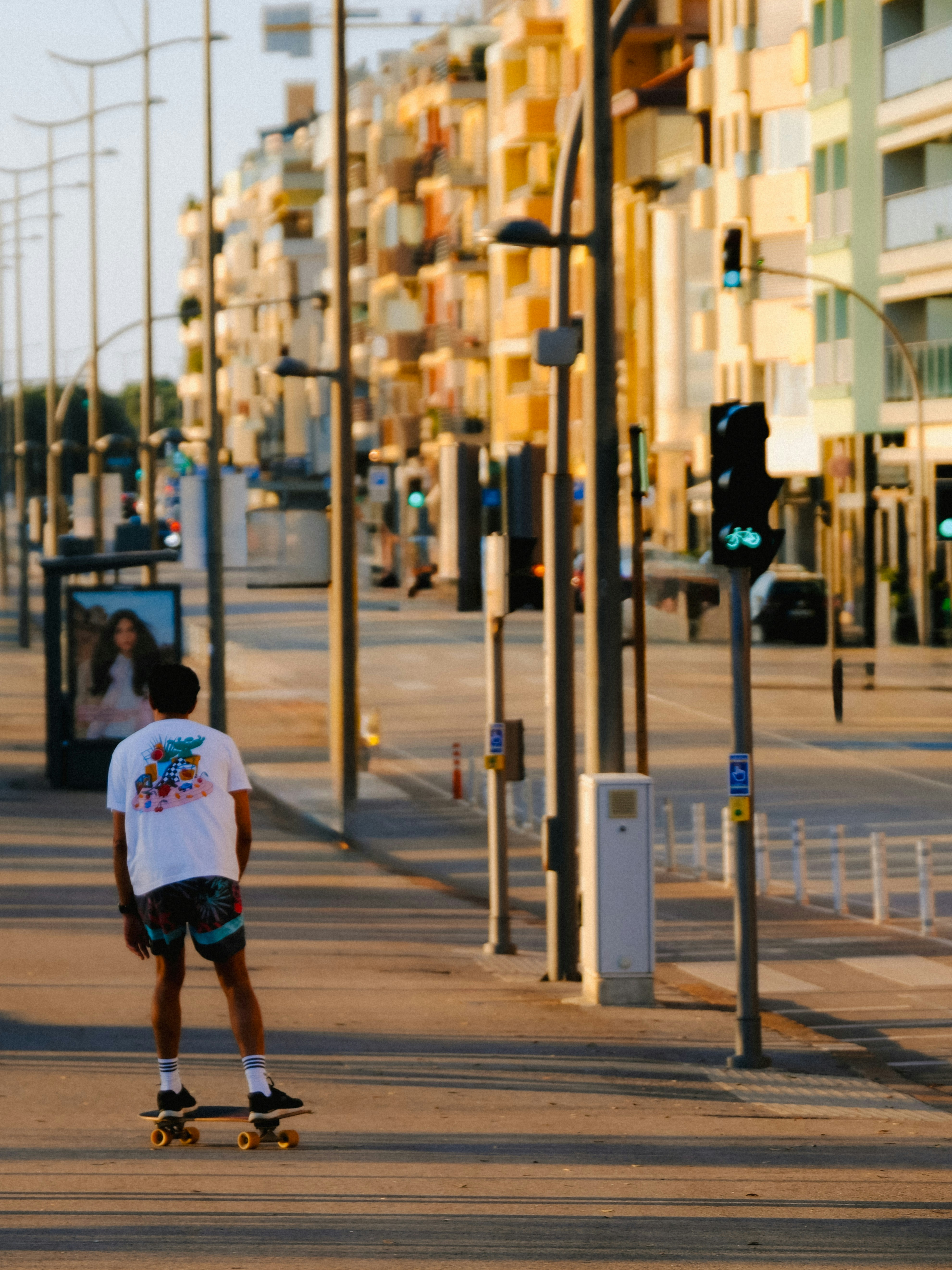 Urban Flow: A Skateboarder's Journey Through City Streets