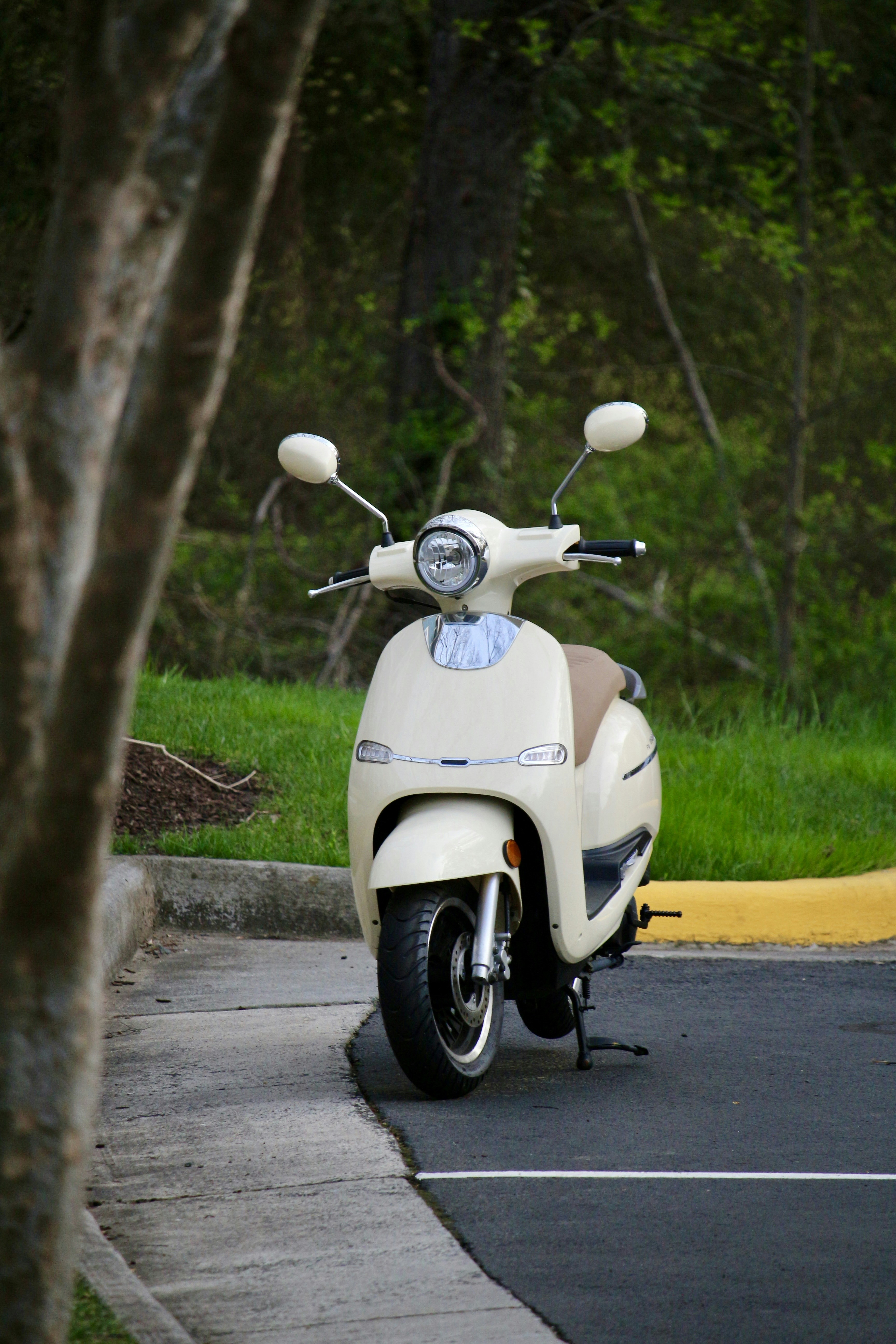 Urban Serenity: The Vintage Scooter's Retreat