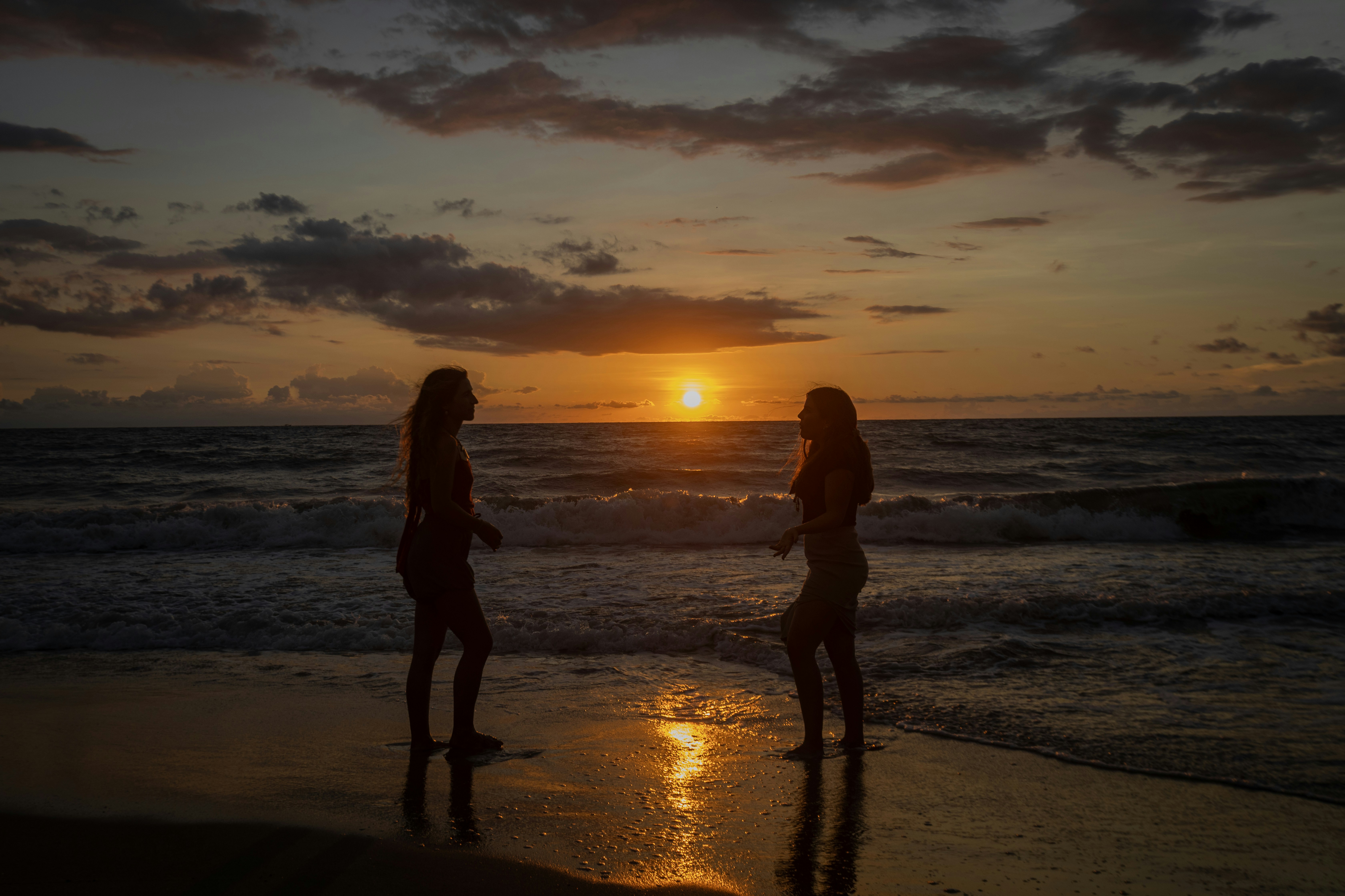 Whispers at Dusk: A Beachside Conversation