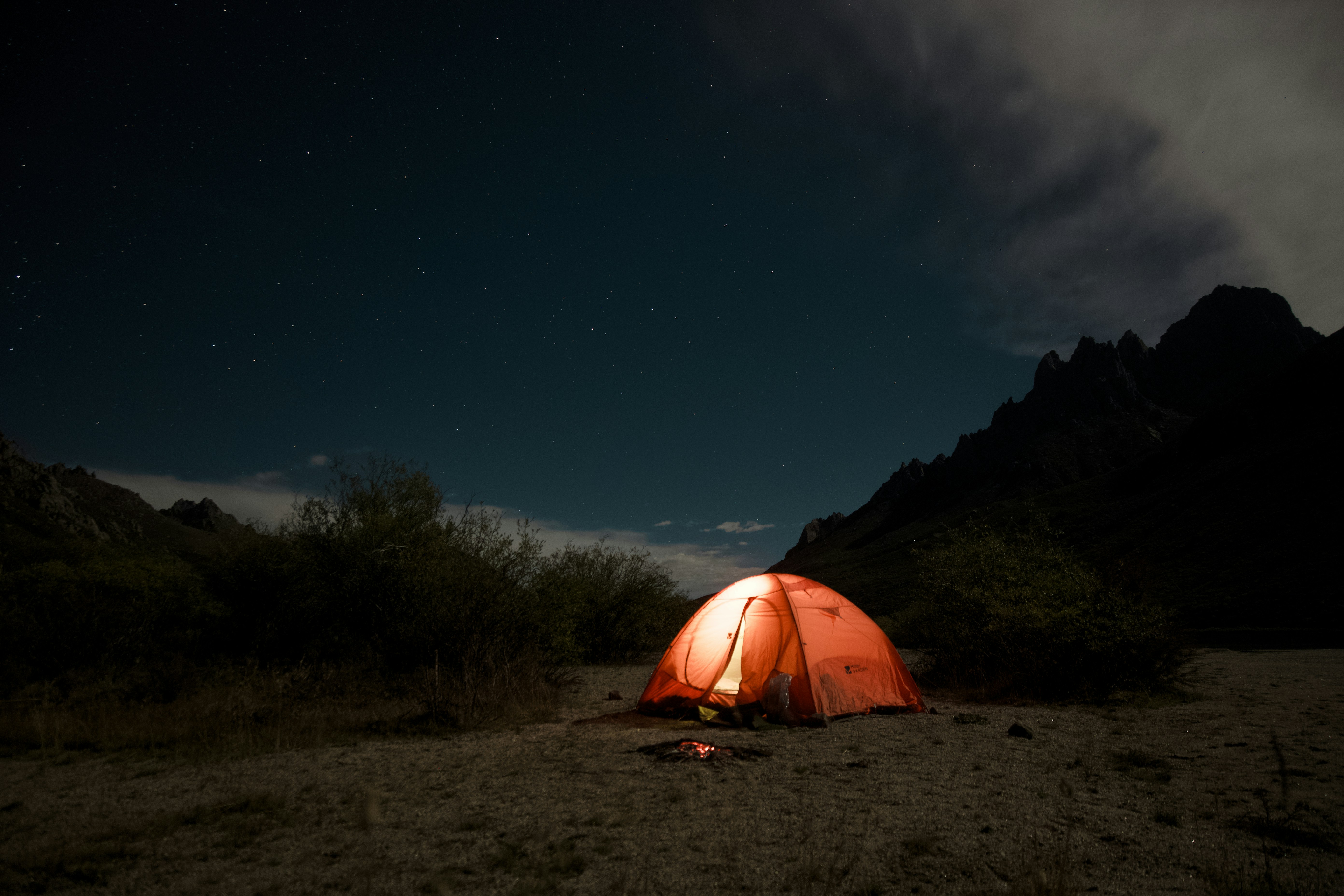 Illuminated Shelter Beneath the Stars