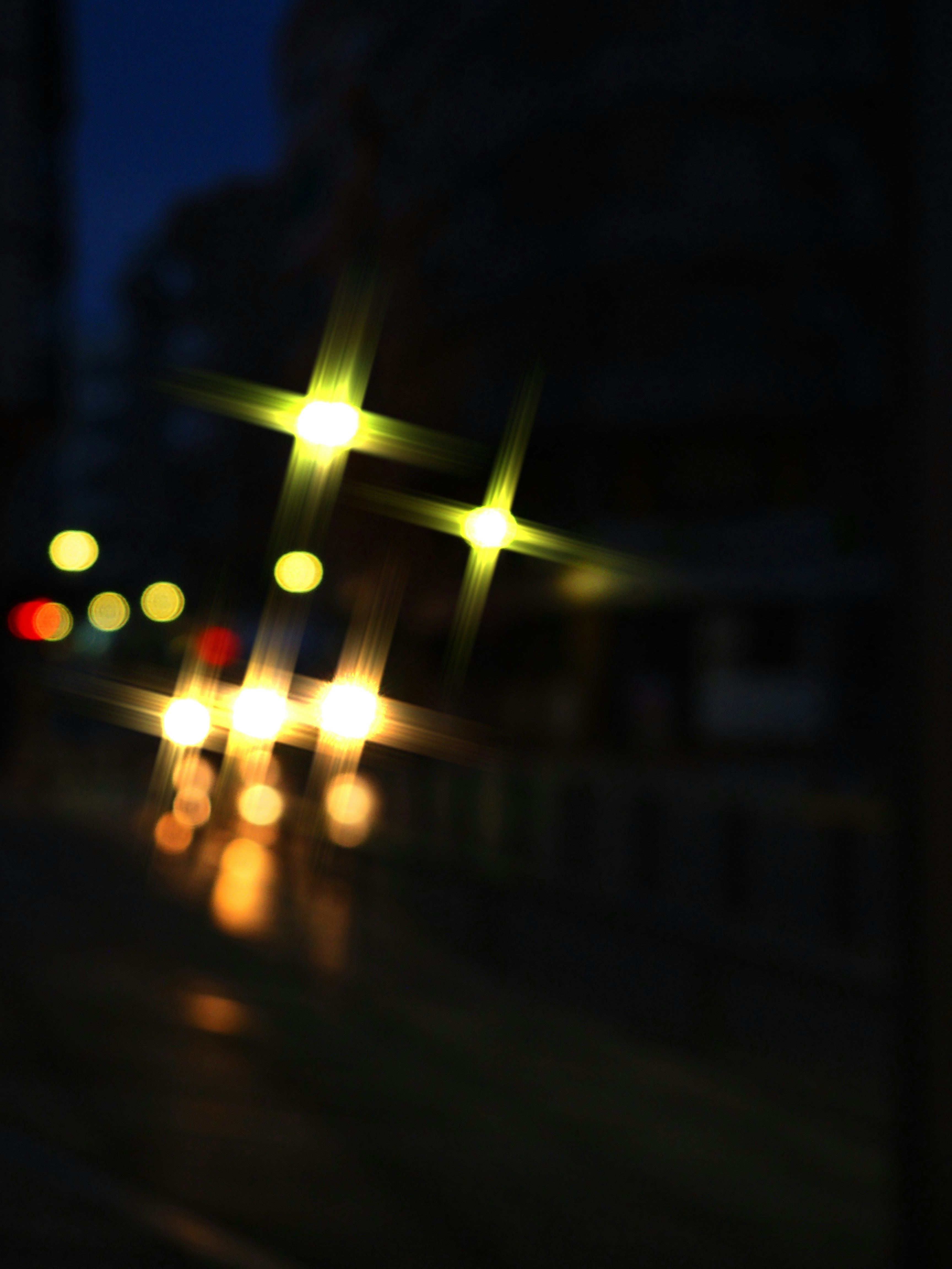 Mysterious bokeh city lights, Alicante | Blurred streetlights and car lights at night