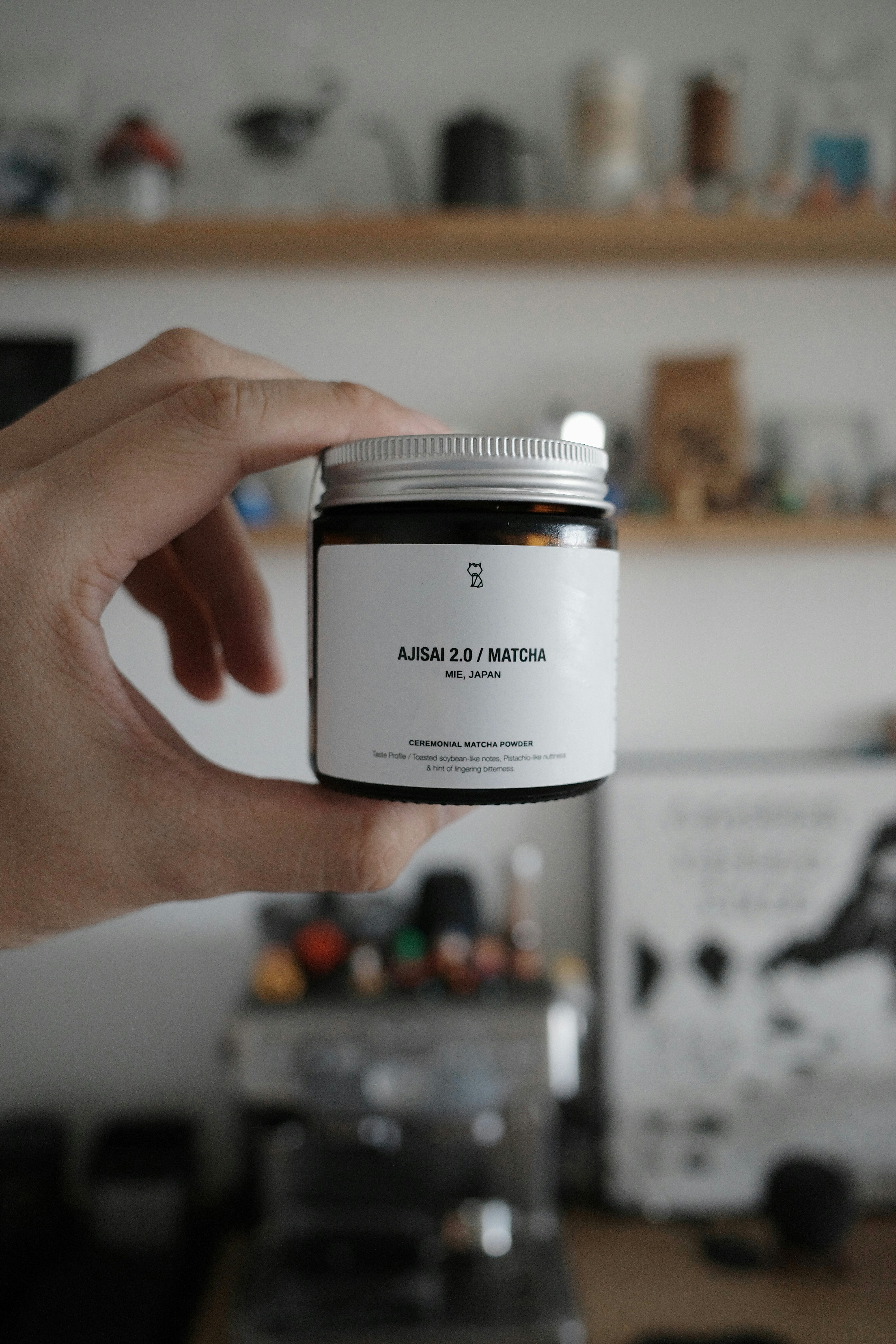 Ajisai 2.0 Matcha Jar in Focus: A Handheld Moment in a Quiet Kitchen