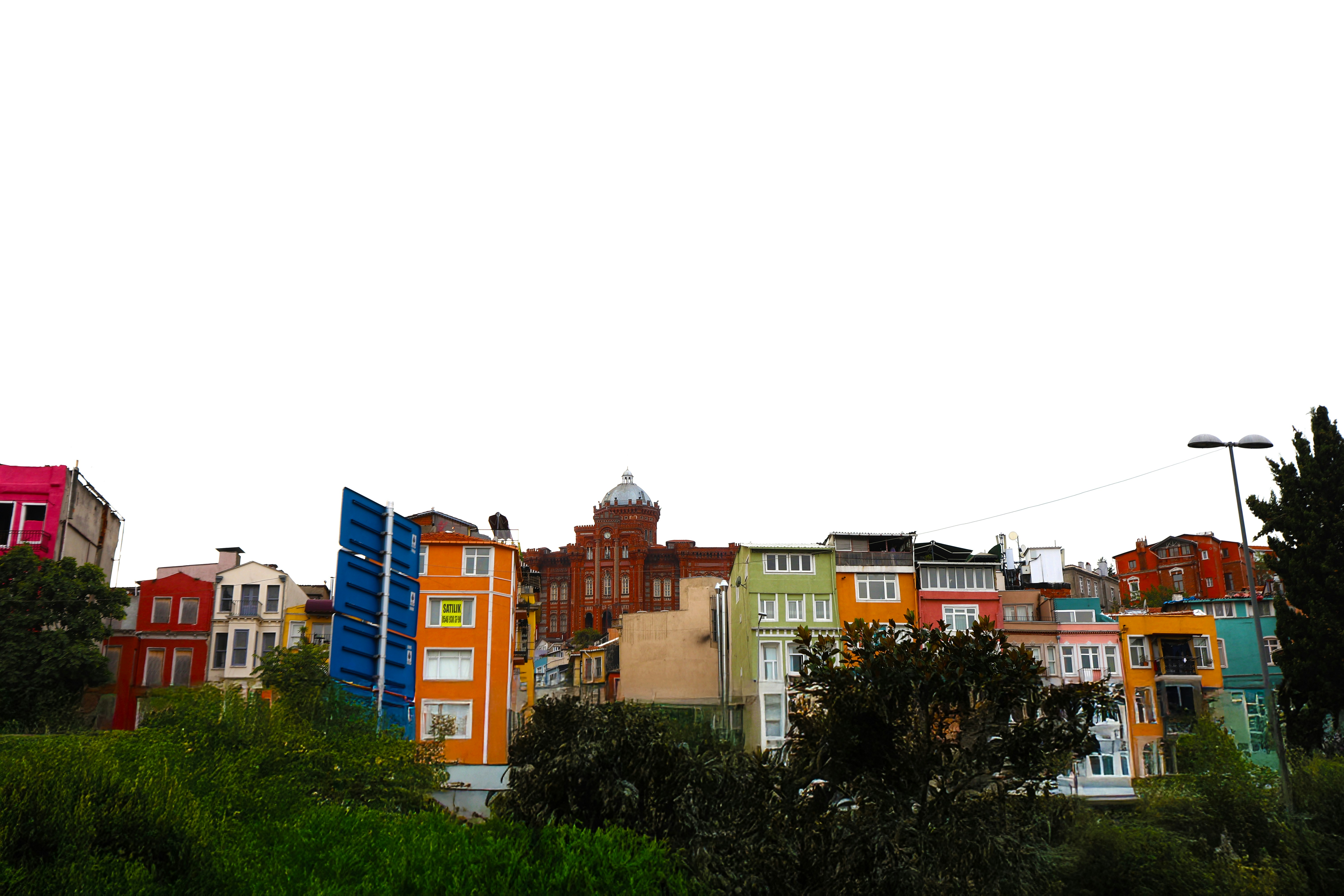 Vibrant Urban Palette: A Colorful Cityscape