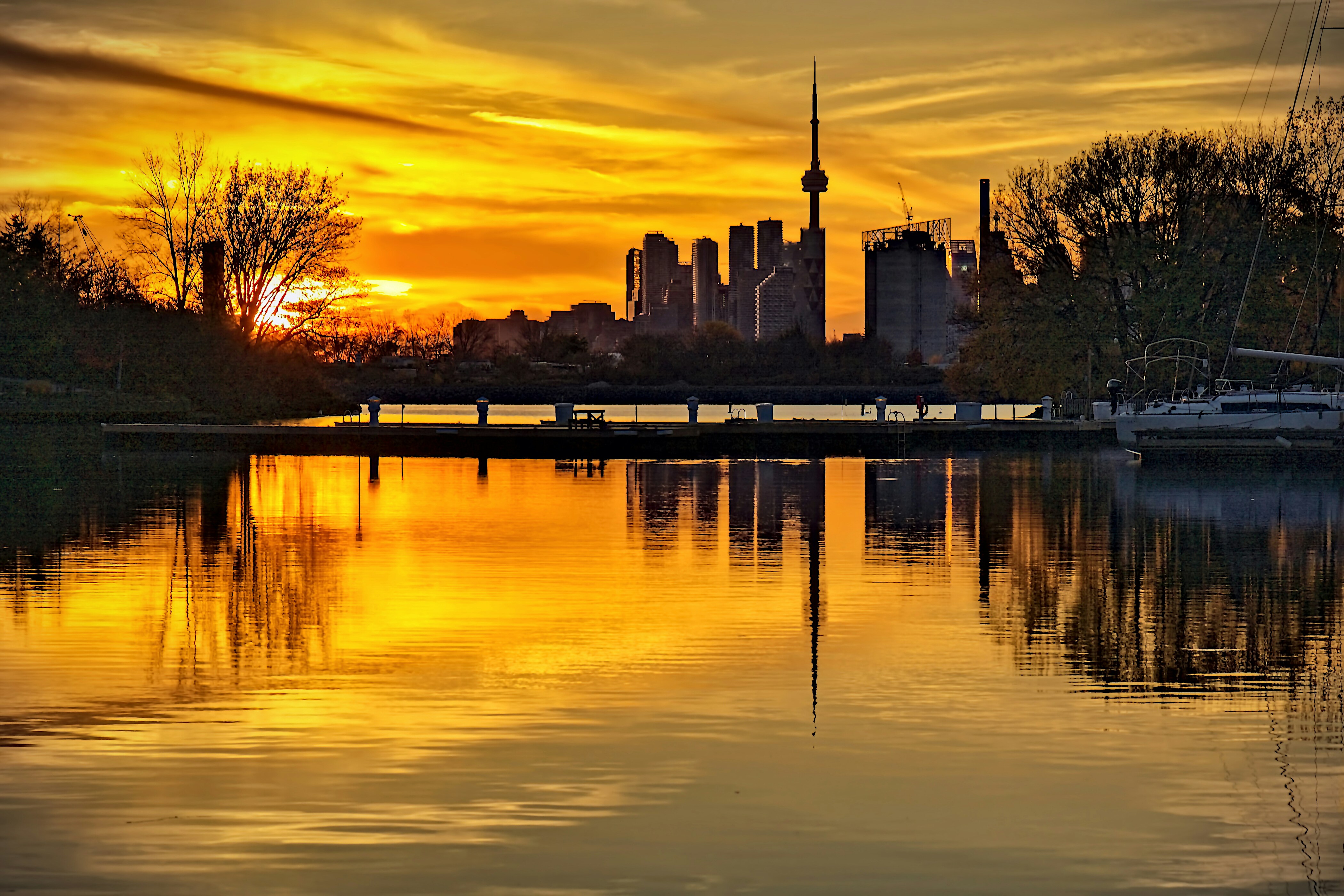 Golden Reflections: A City Awakens