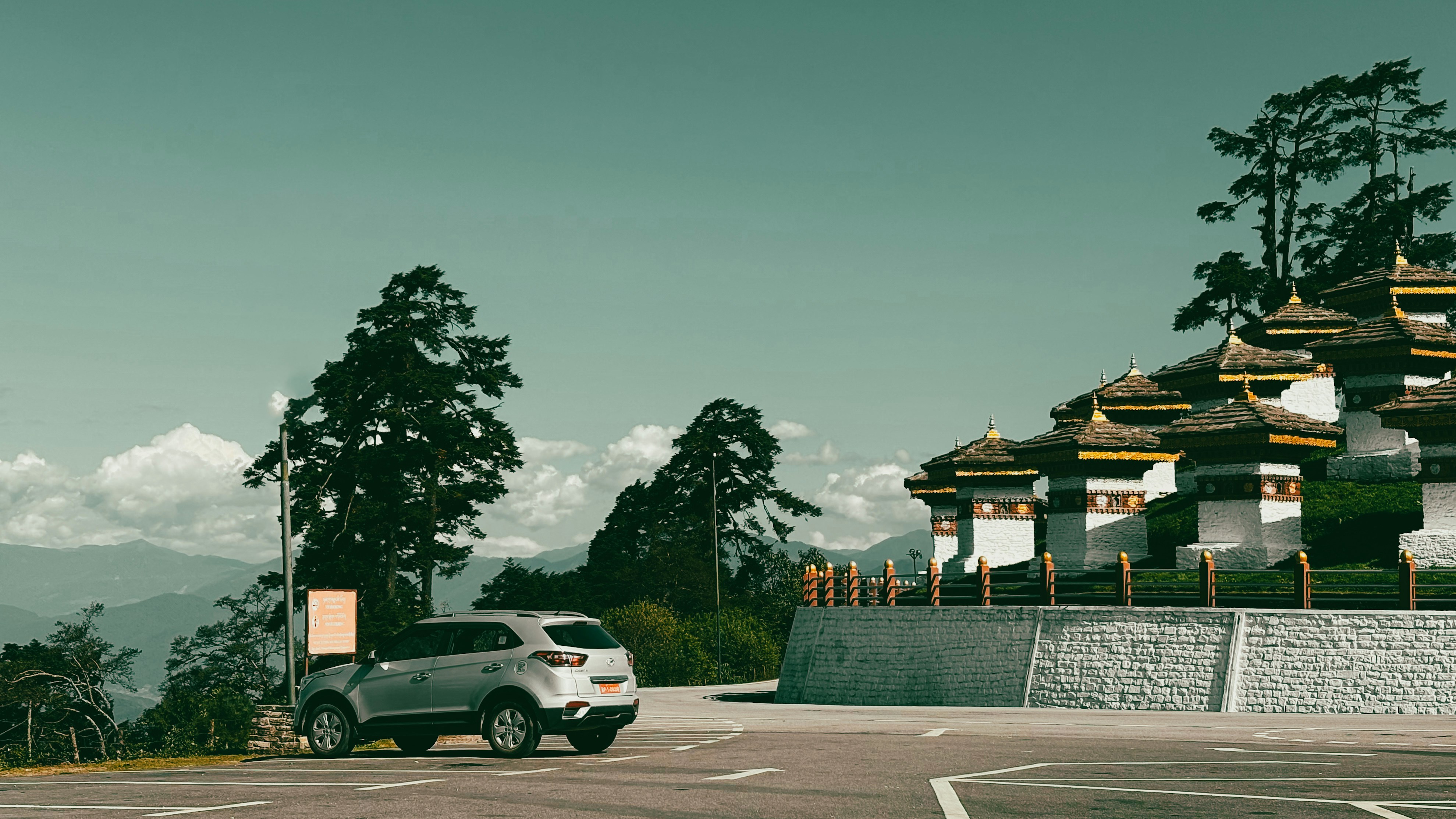 Temple on the Ridge: Gold Roofs Over a Mountain Overlook
