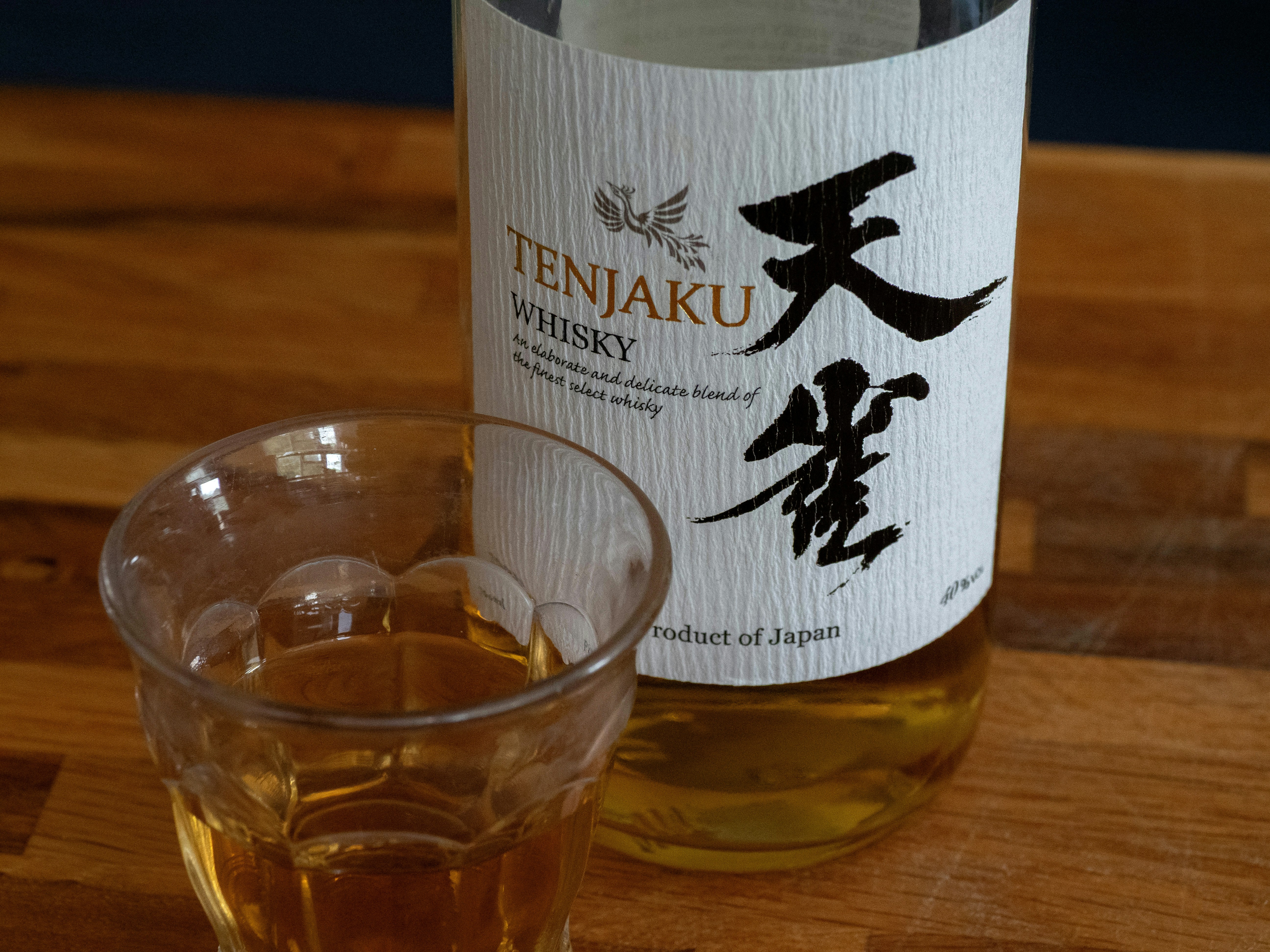 Whisky | Bottle of tenjaku japanese whisky and a glass