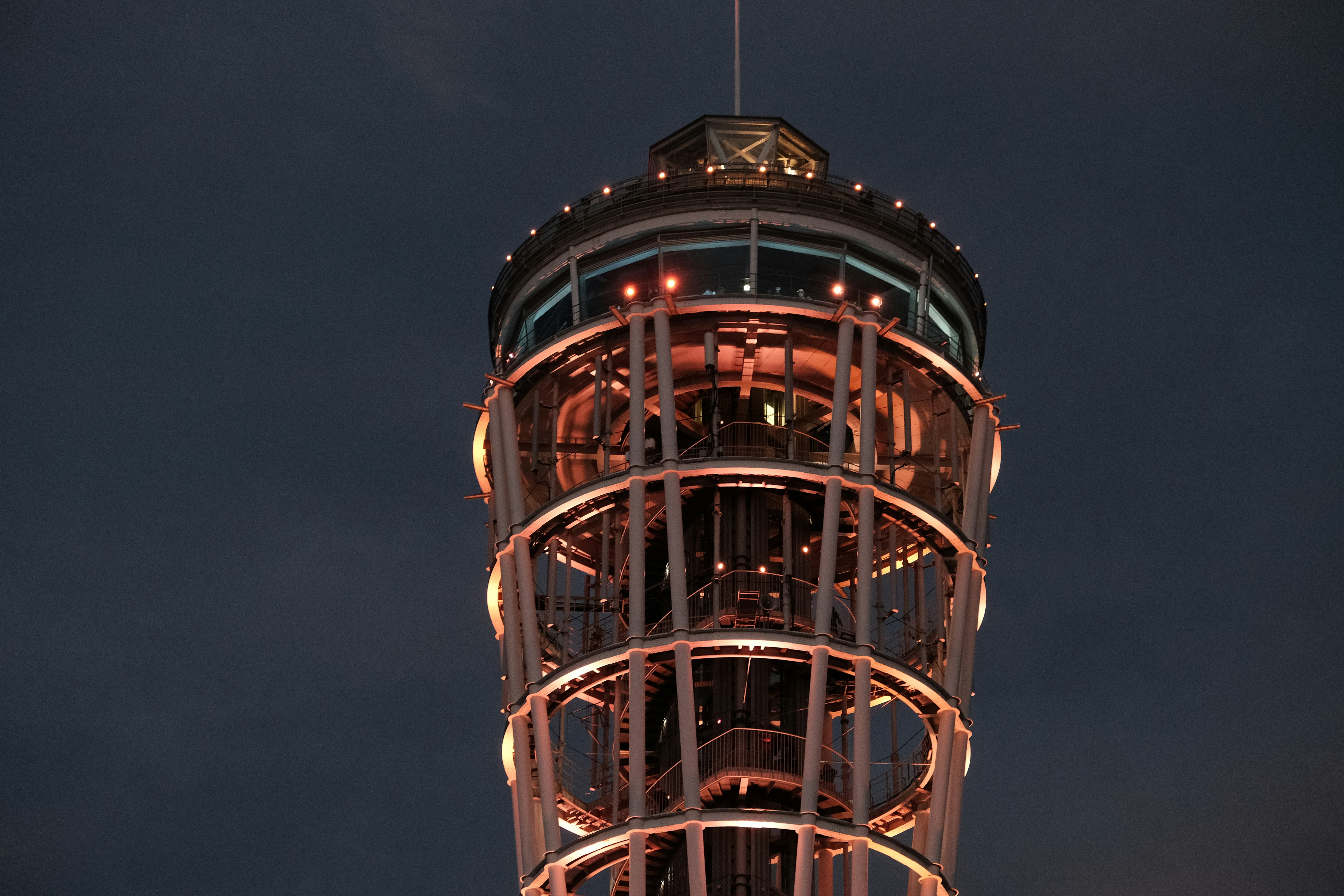 Illuminated Sentinel Against the Twilight Sky