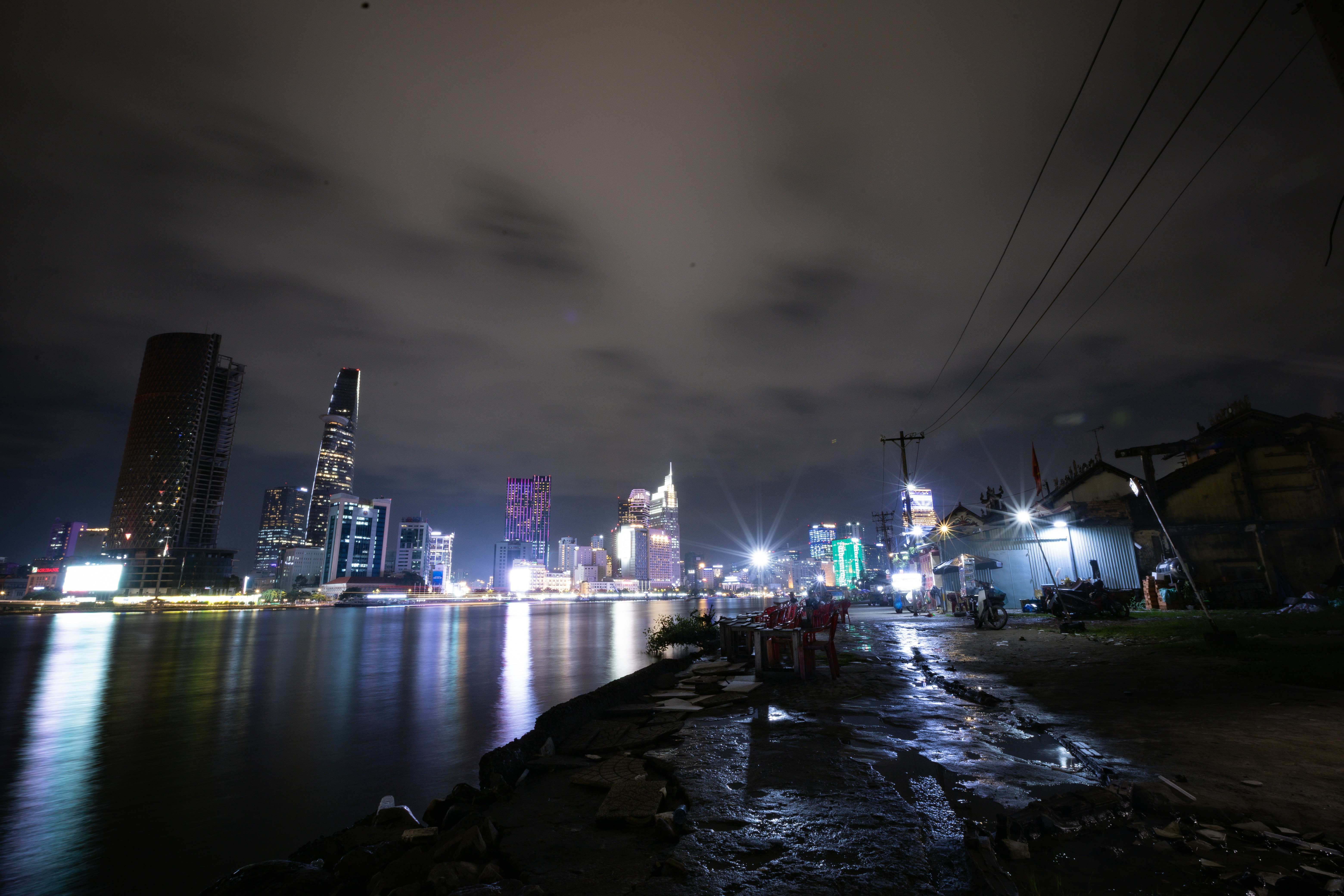 Urban Reflections: A Night by the Water