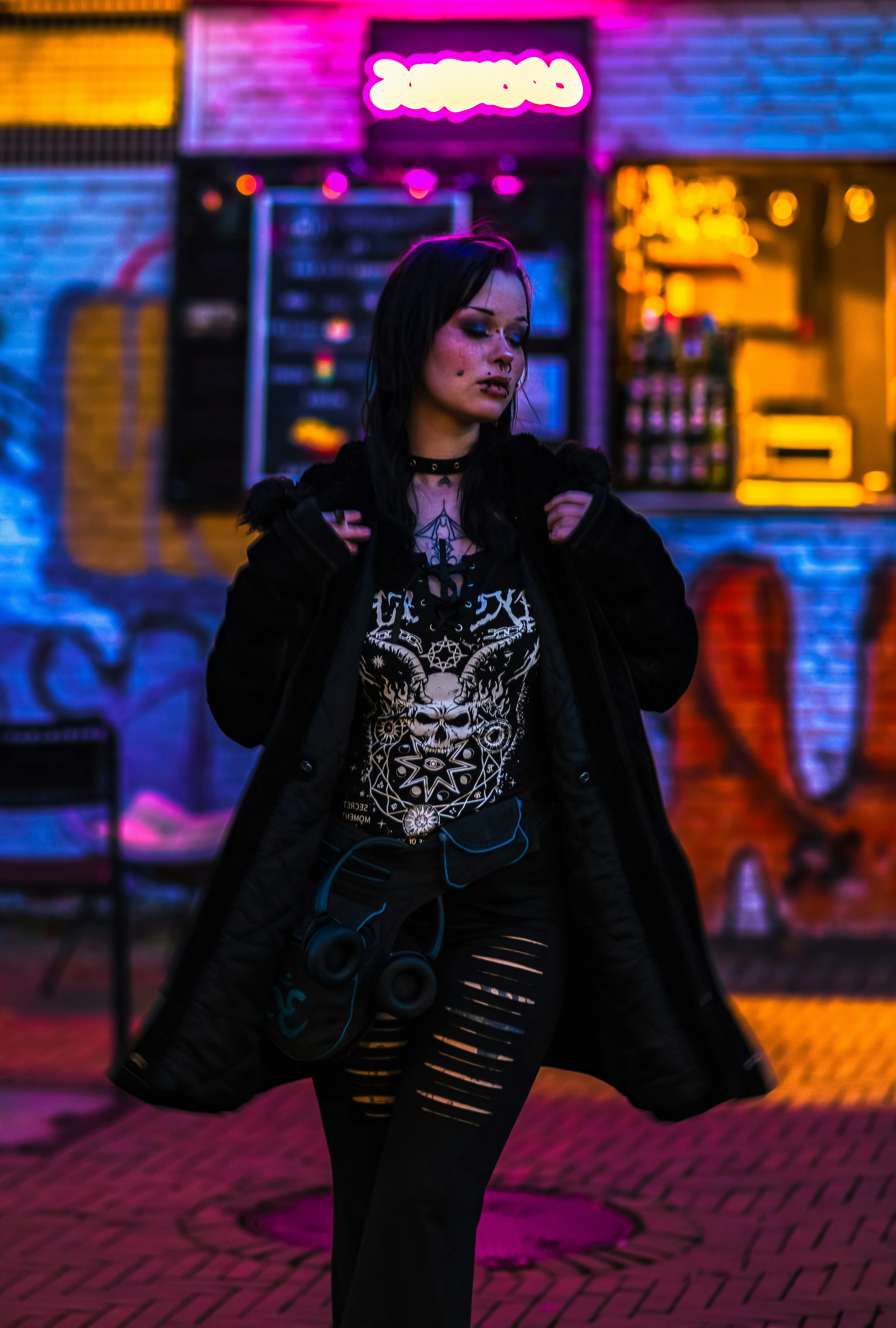 Urban Night Vibes: A Portrait of Rebellion