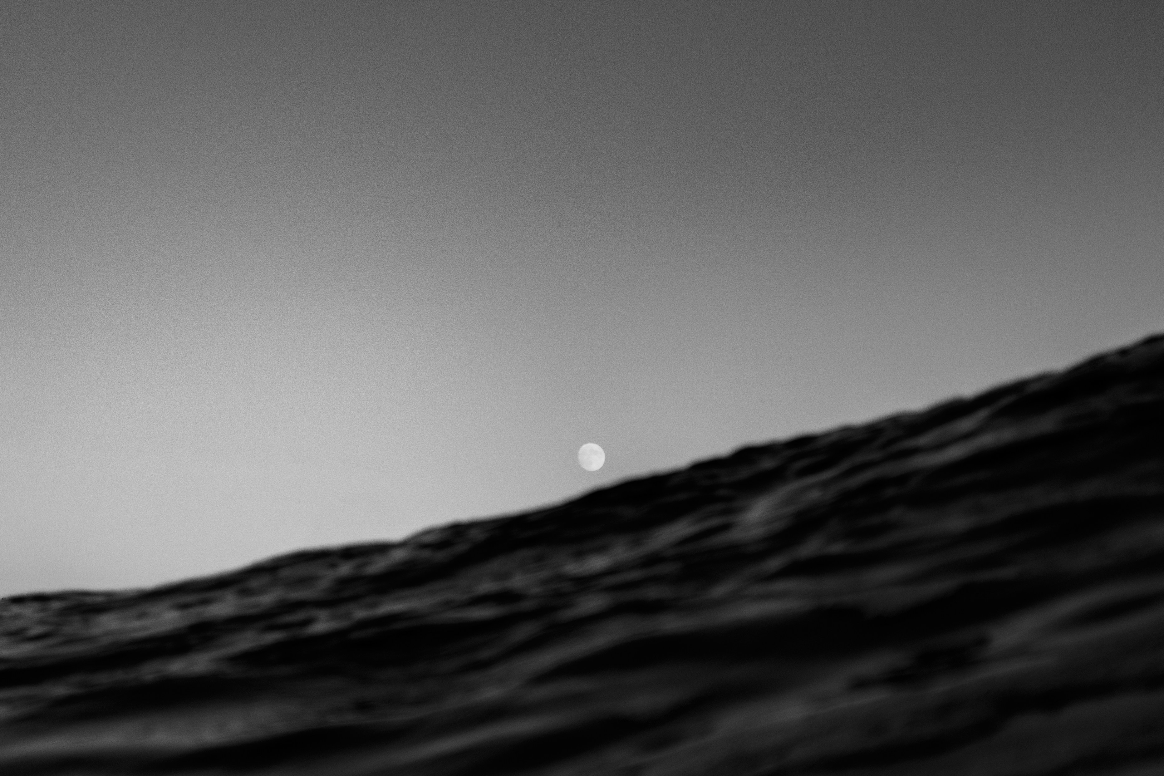 Full moon over dark ocean waves at dusk photo – Free Sea Image on Unsplash