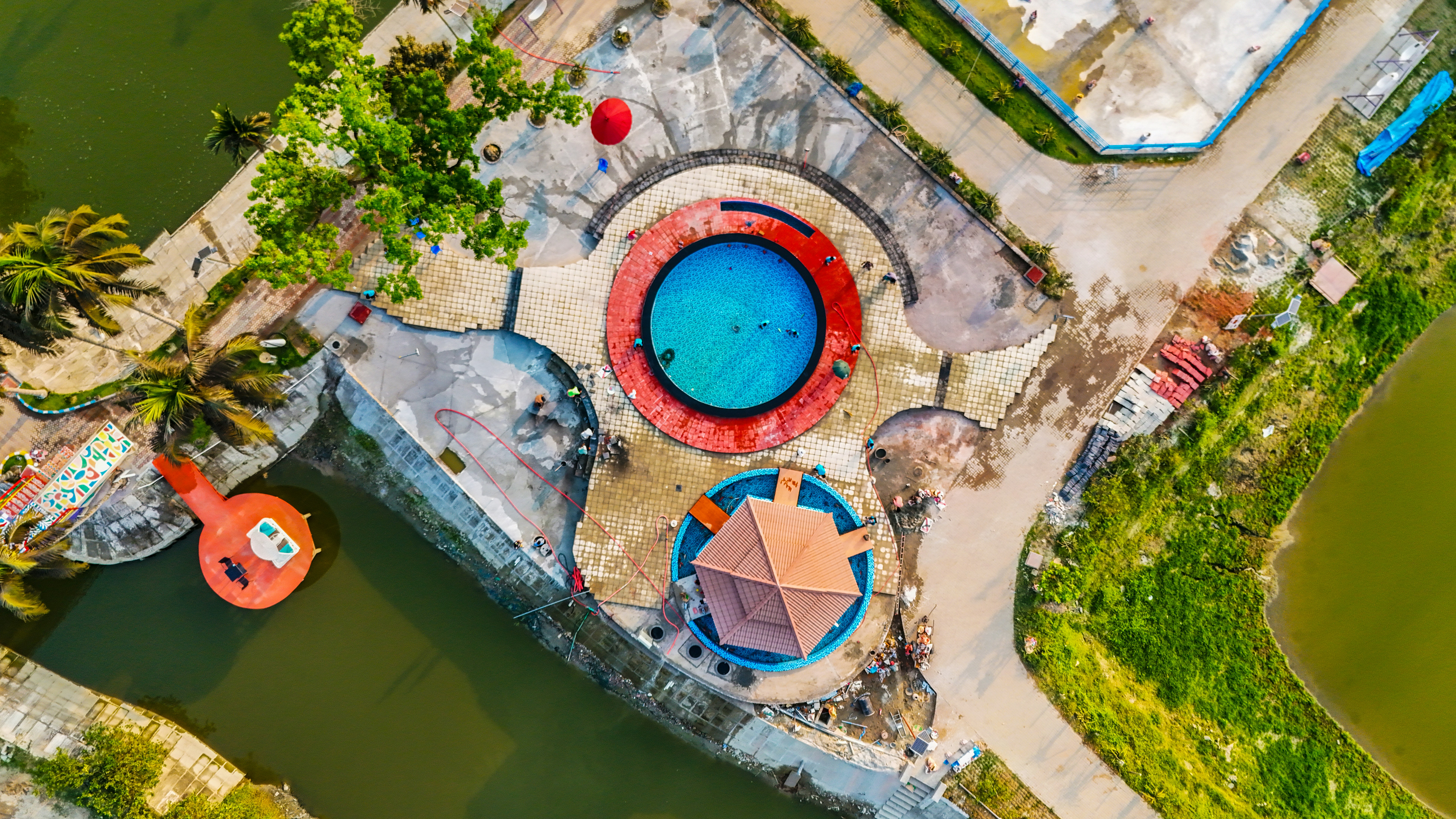 Aerial Harmony of Leisure and Nature