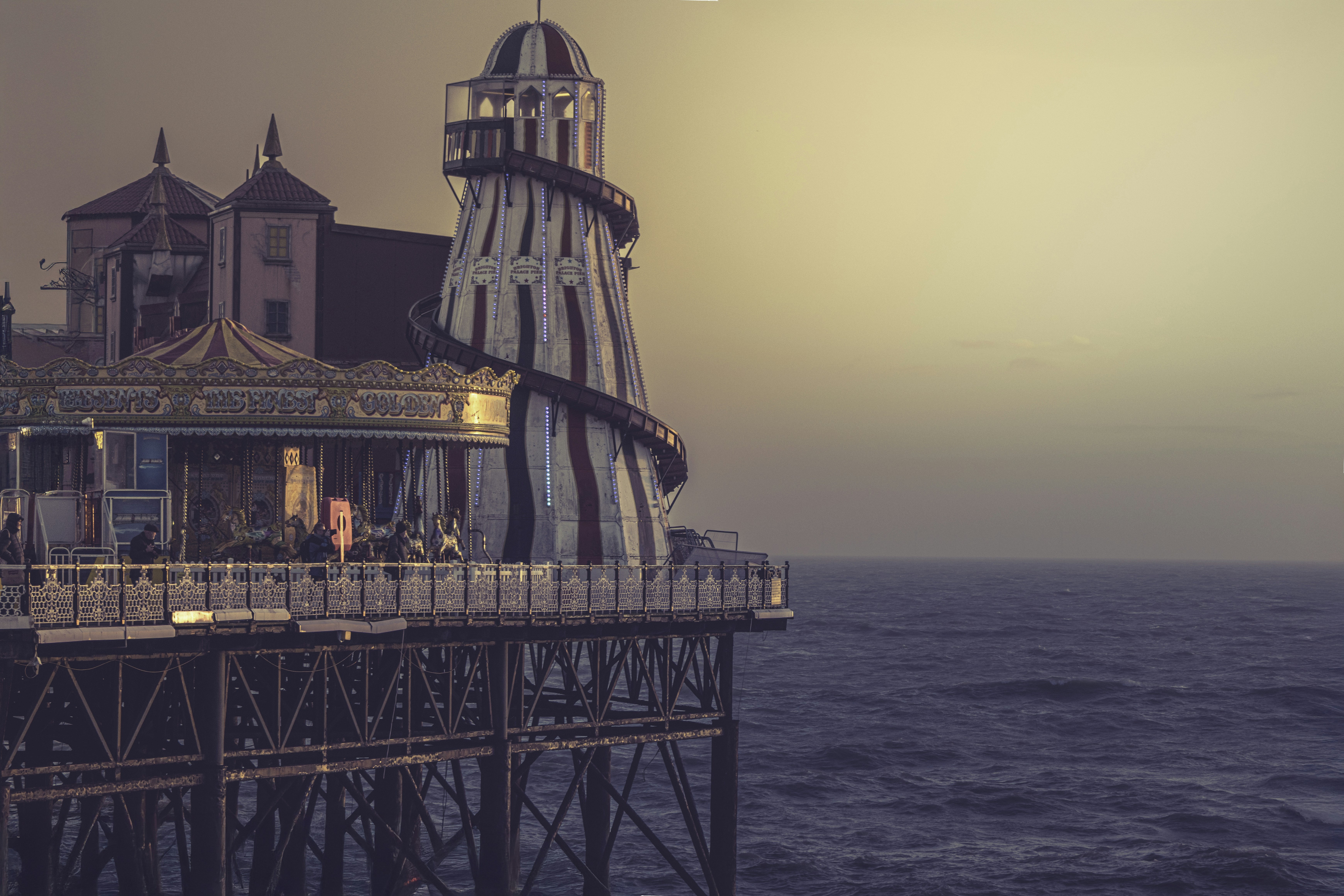 Twilight Whirl: A Coastal Carousel Adventure