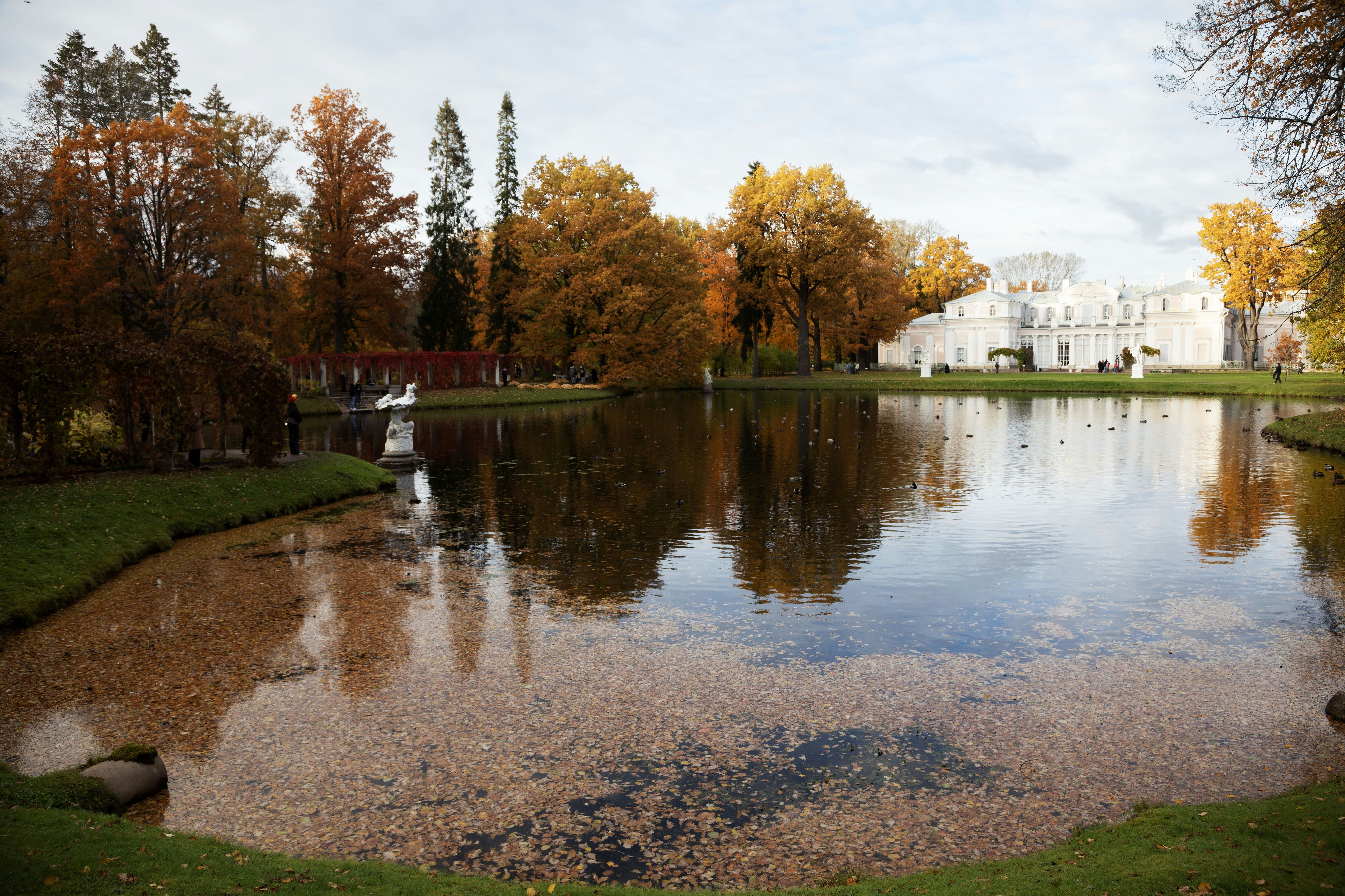 Autumn Reflections: A Serene Lakeside Retreat