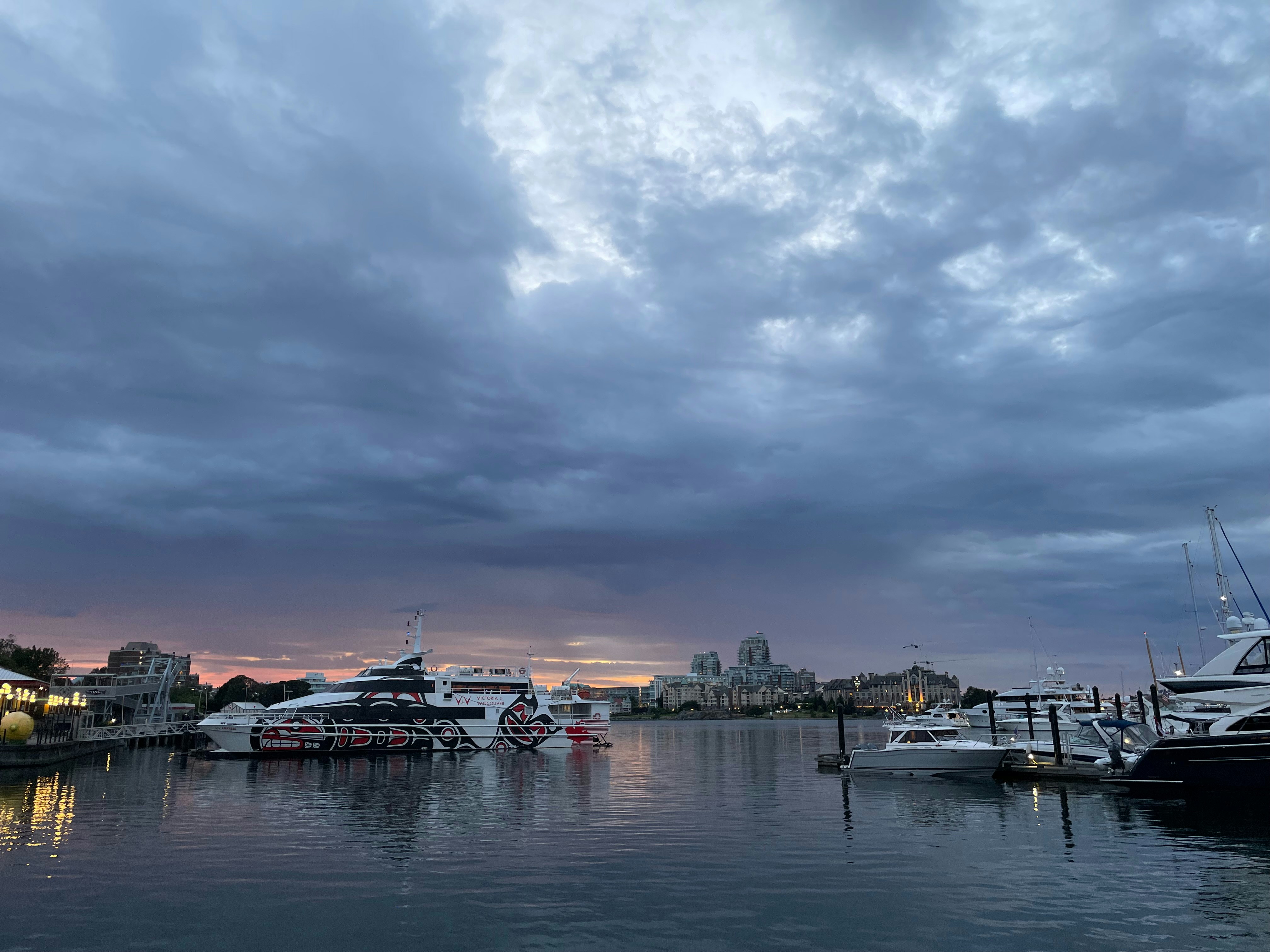 Twilight Reflections Over the Harbor