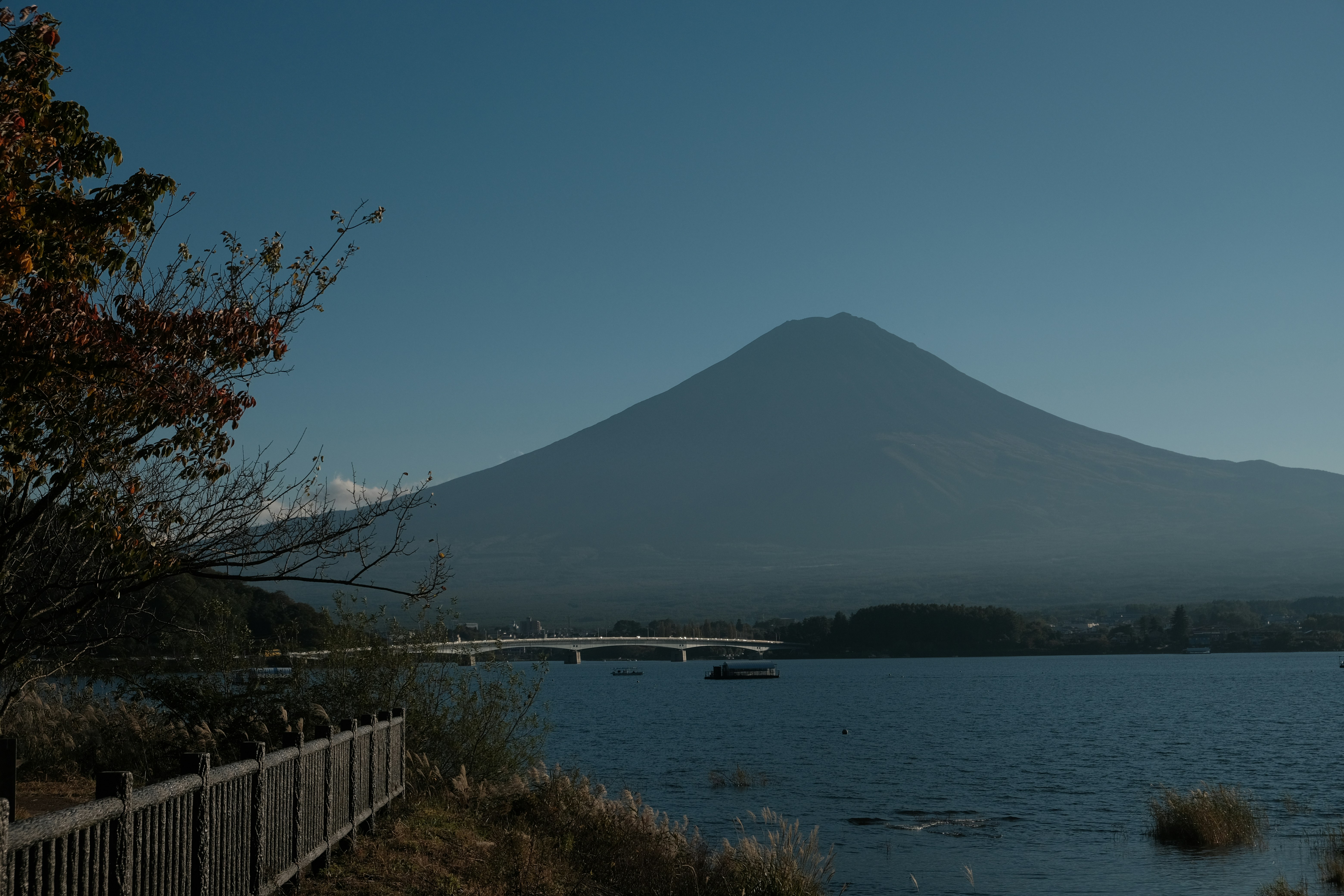 Mount fuji viewed across a calm lake