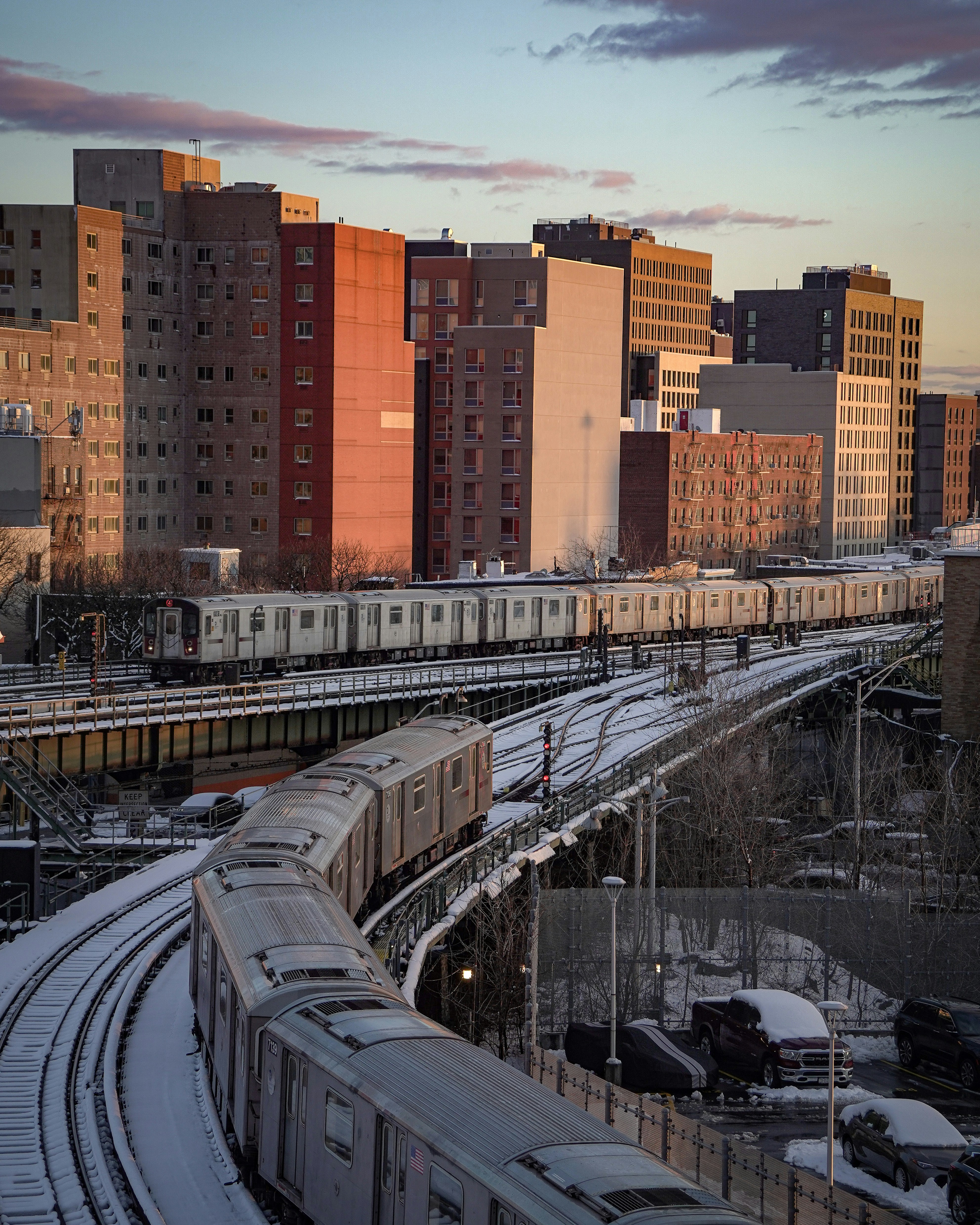 Urban Transit in Winter's Embrace